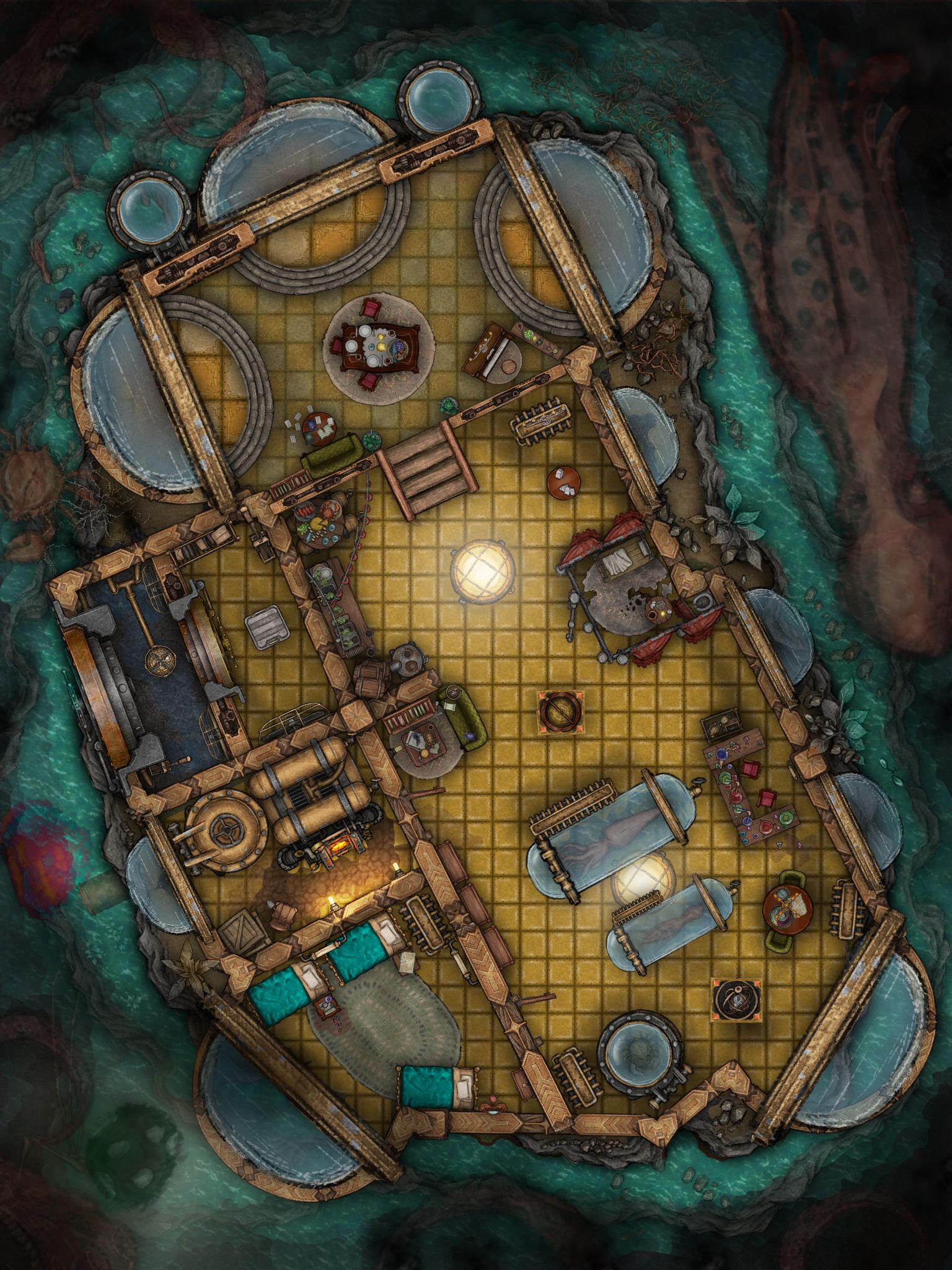 Deep Sea Laboratory | Inkarnate - Create Fantasy Maps Online
