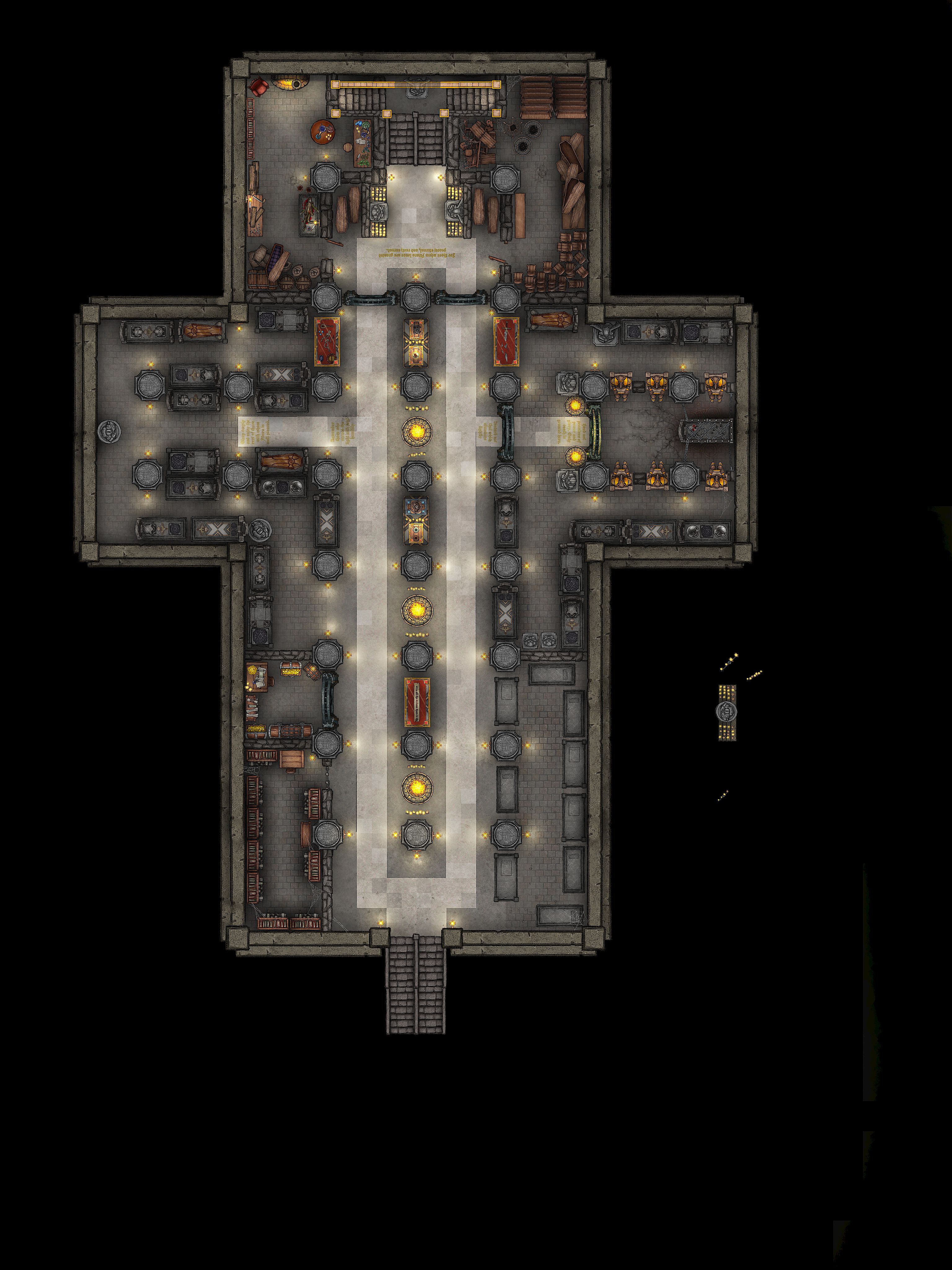 Cathedral D'Adara Crypt | Inkarnate - Create Fantasy Maps Online