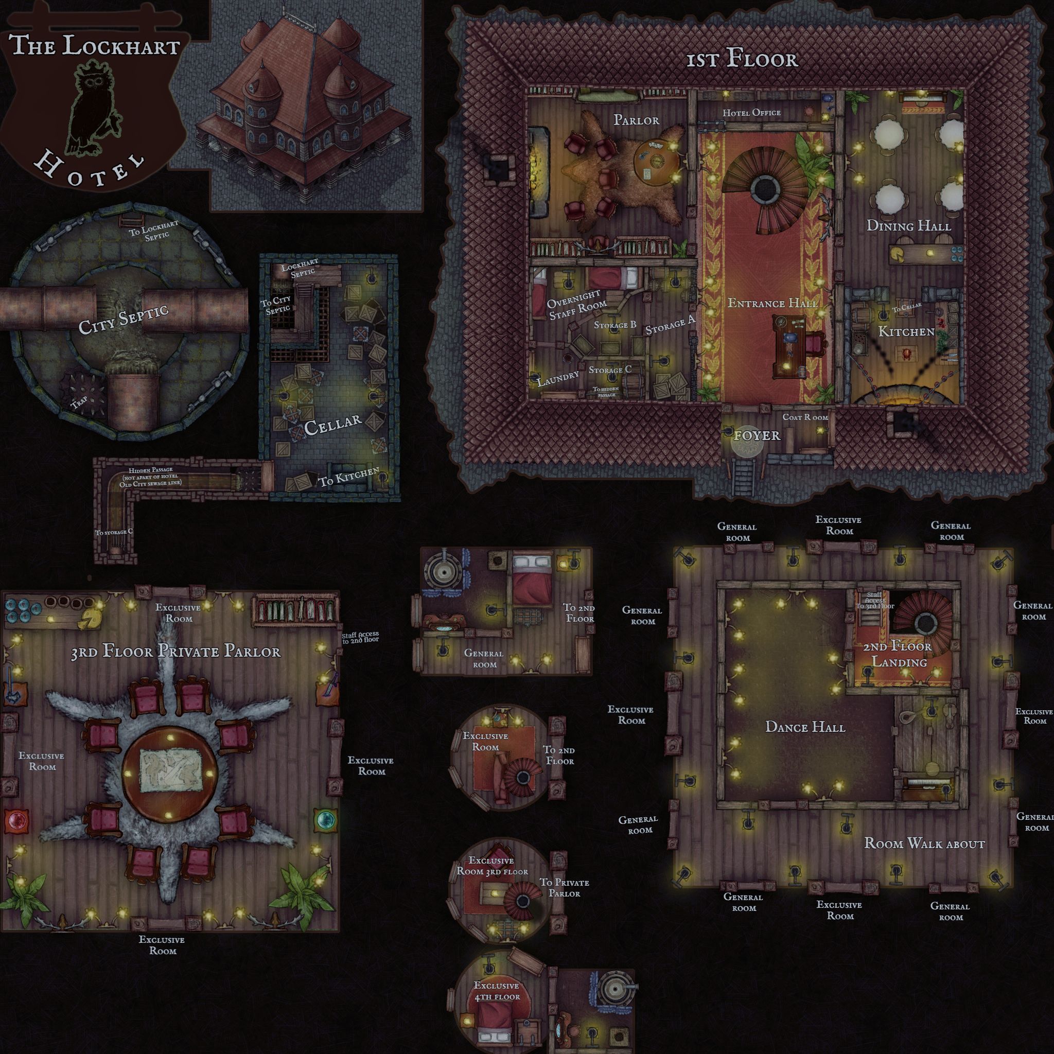 The Lockhart Hotel | Inkarnate - Create Fantasy Maps Online