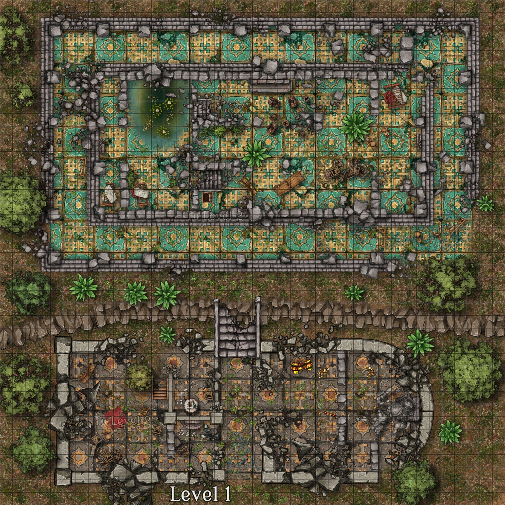 Old Ruins Level 1 | Inkarnate - Create Fantasy Maps Online