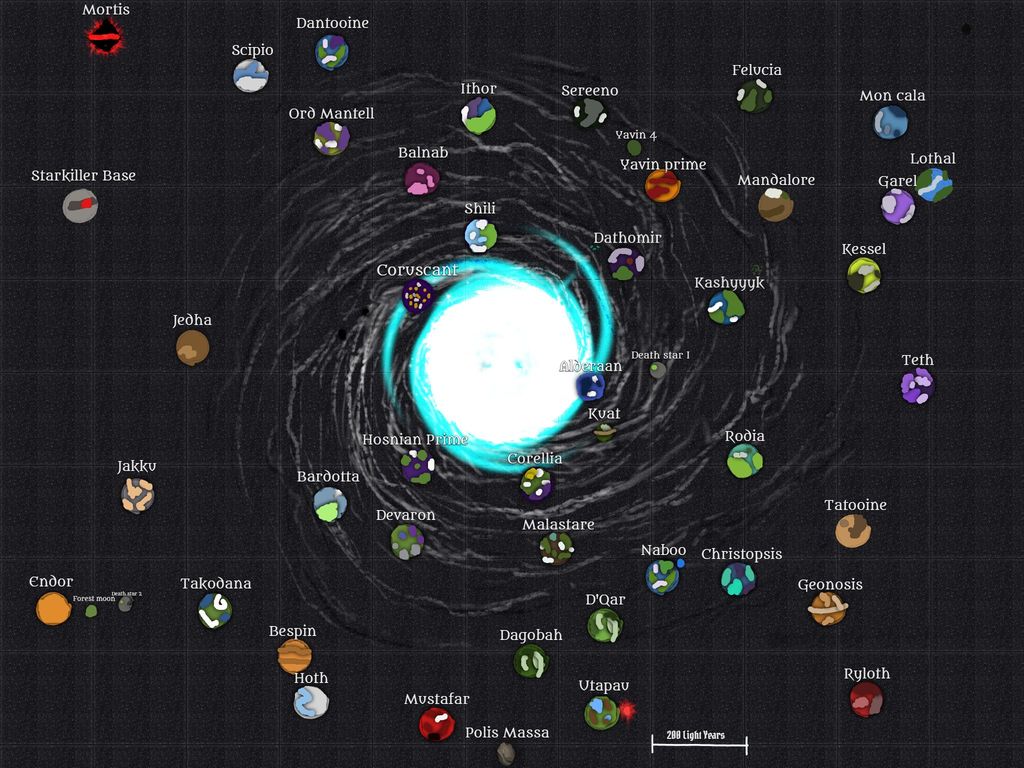 Star Wars -- Galaxy Map Star Wars Infographic, Galaxy Map,, 53% OFF