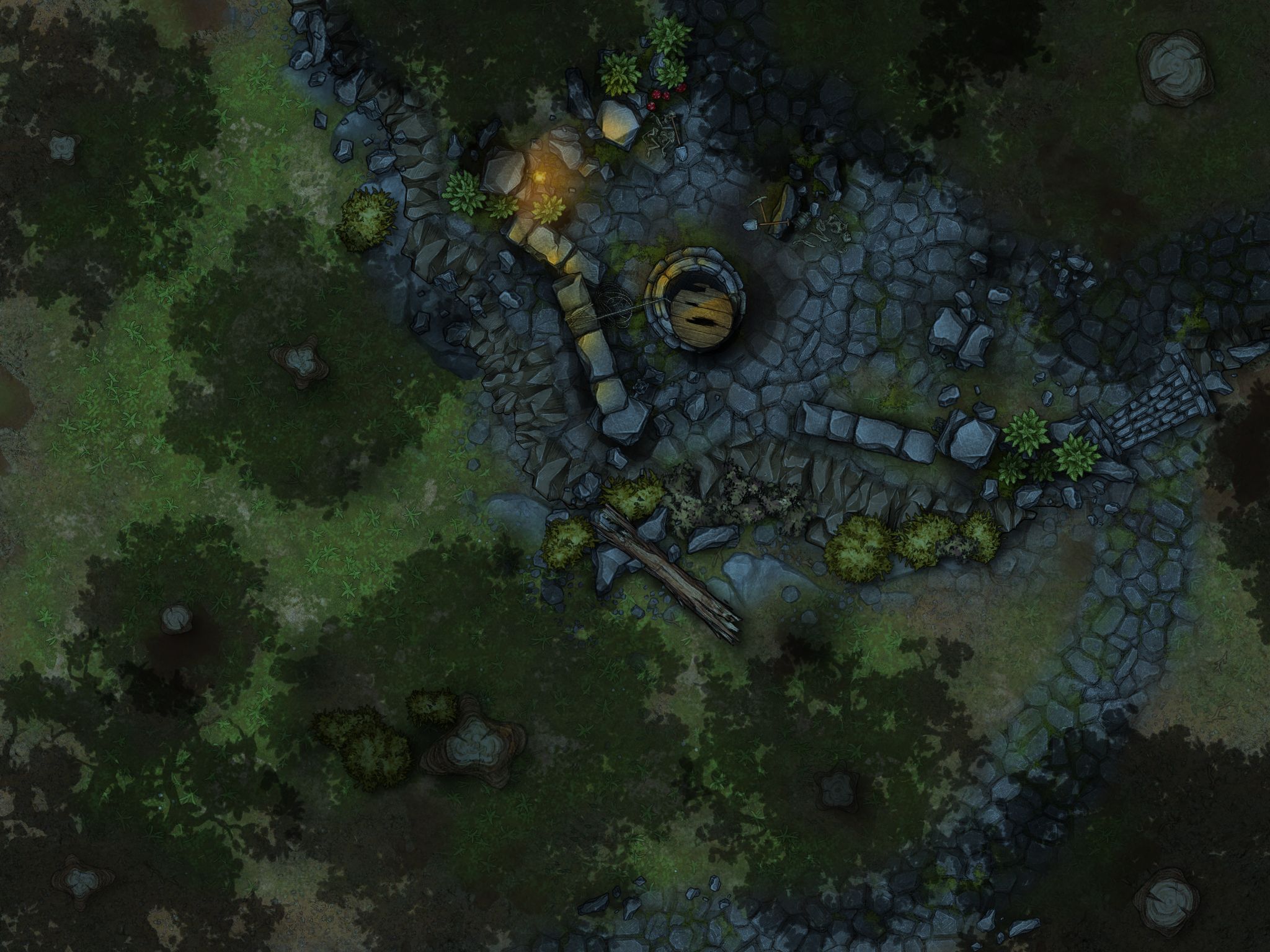 Old ruin, Night | Inkarnate - Create Fantasy Maps Online