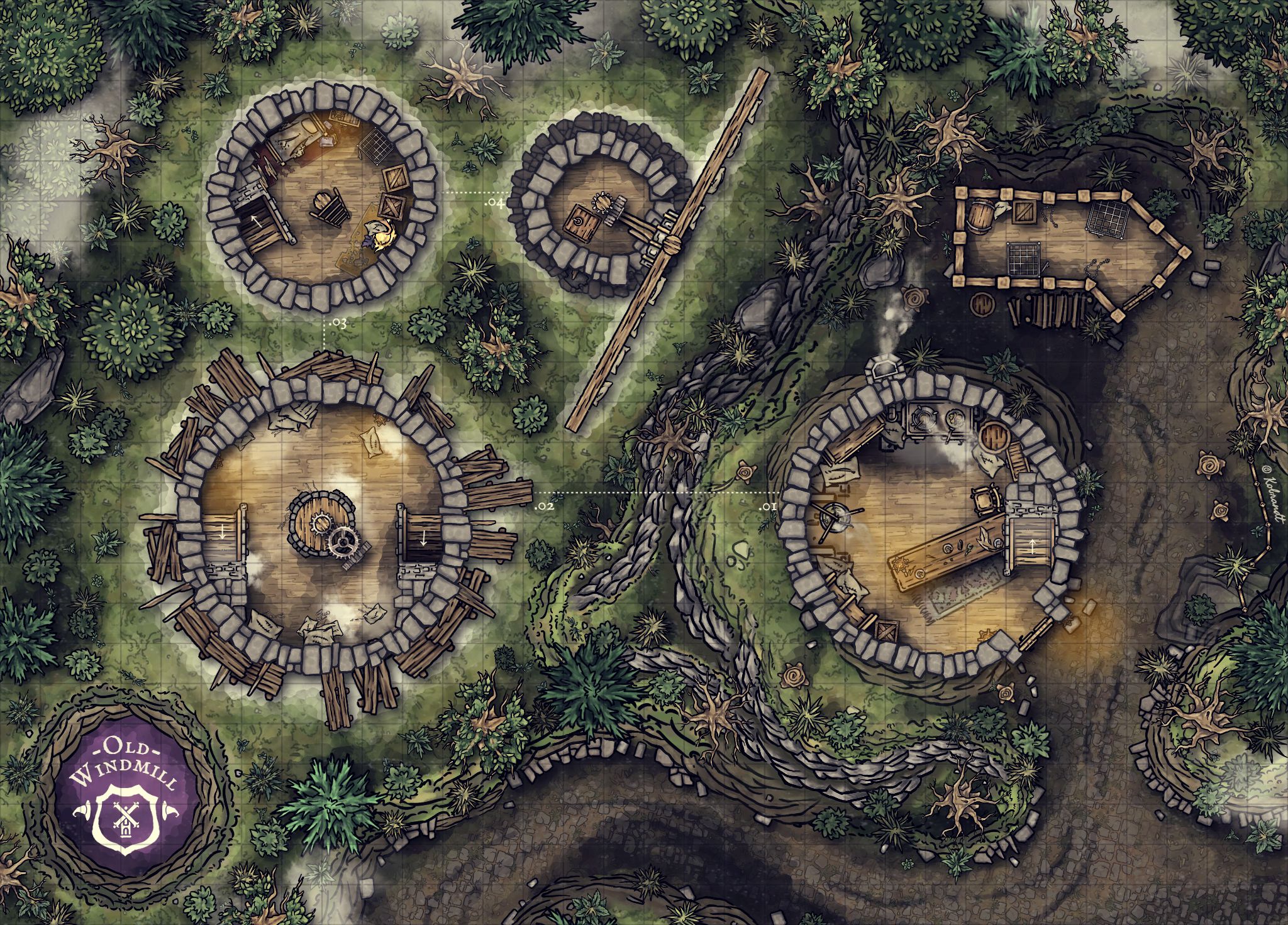 Old Windmill (32x23) | Inkarnate - Create Fantasy Maps Online