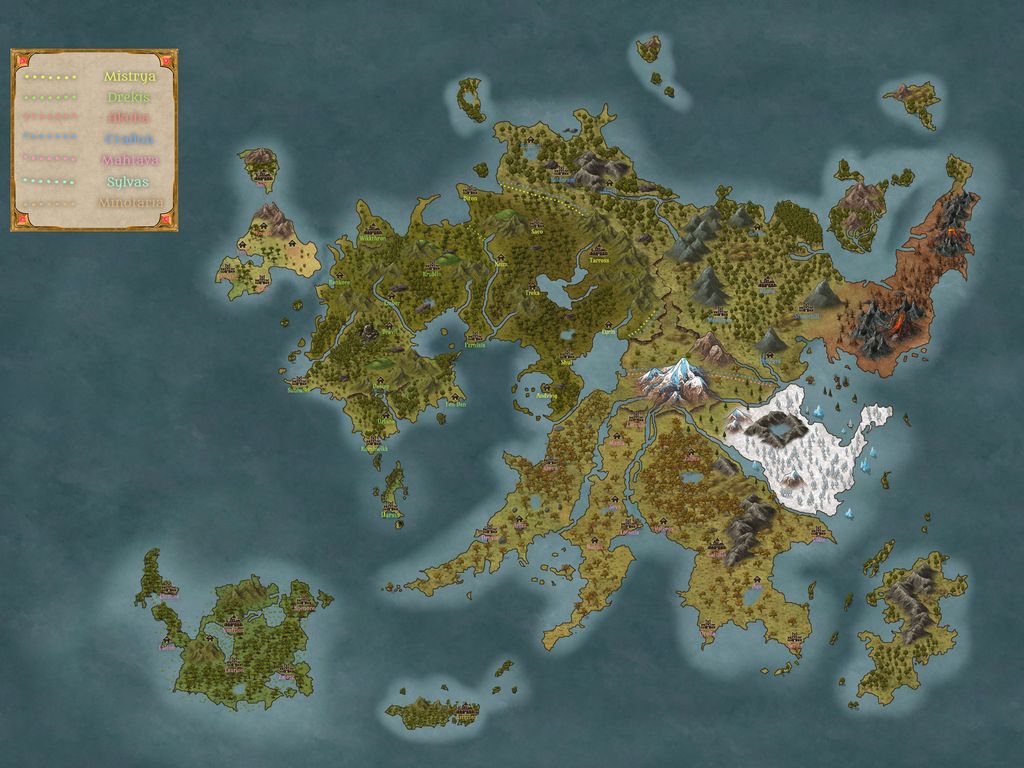 Fictional World Map Blank