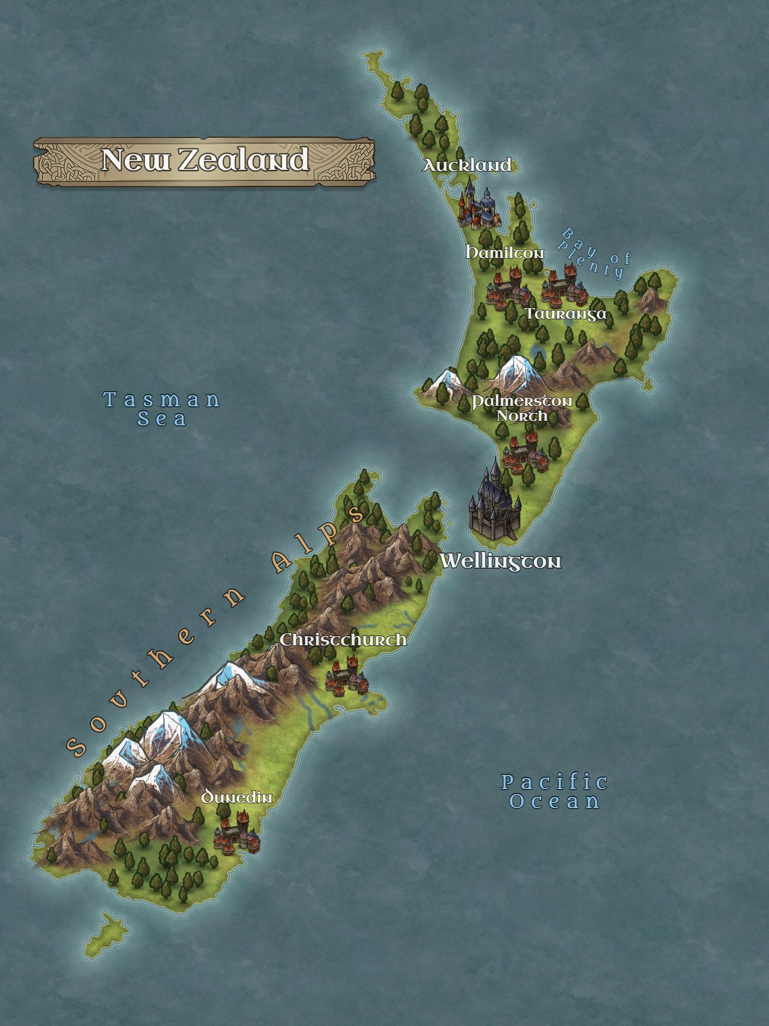 New Zealand | Inkarnate - Create Fantasy Maps Online