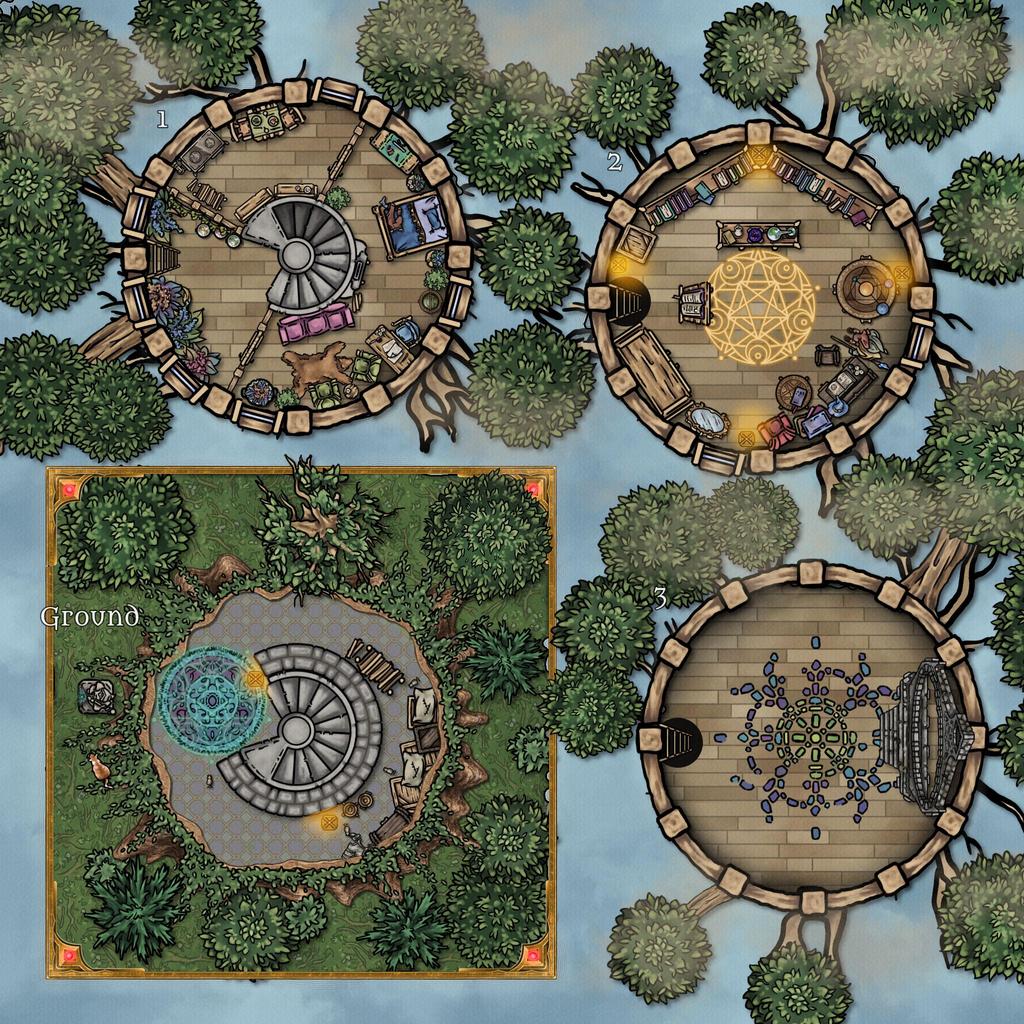 Old Oak Wizard's Tower | Inkarnate - Create Fantasy Maps Online