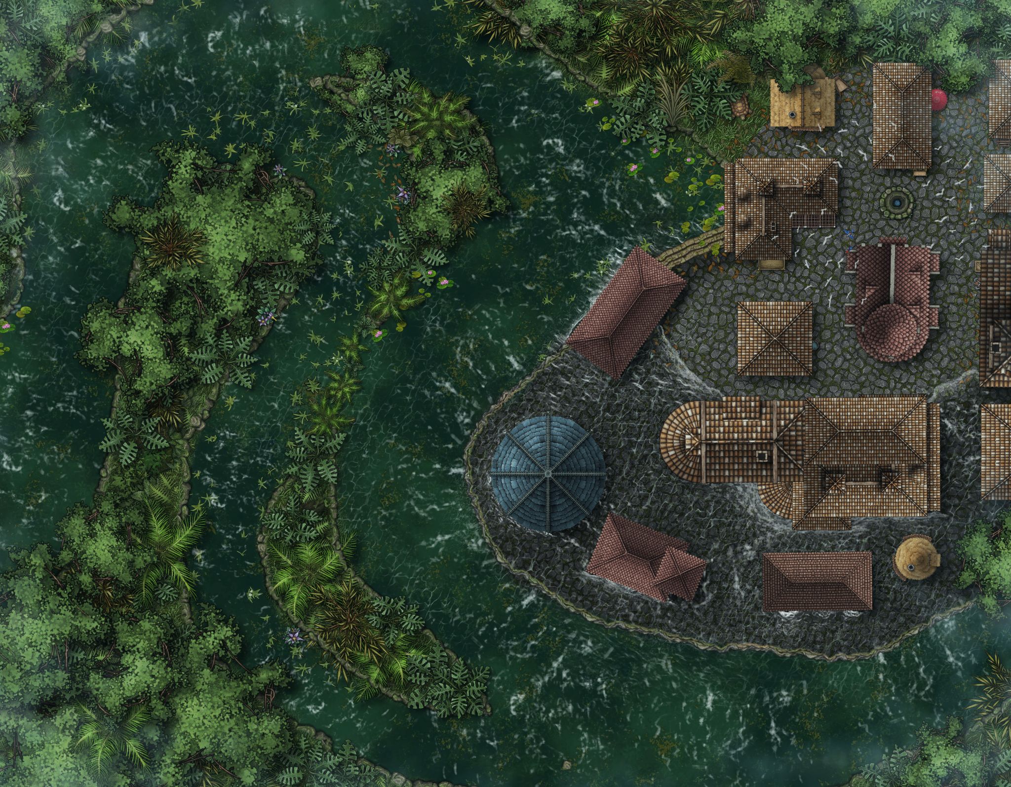 Flooded town | Inkarnate - Create Fantasy Maps Online