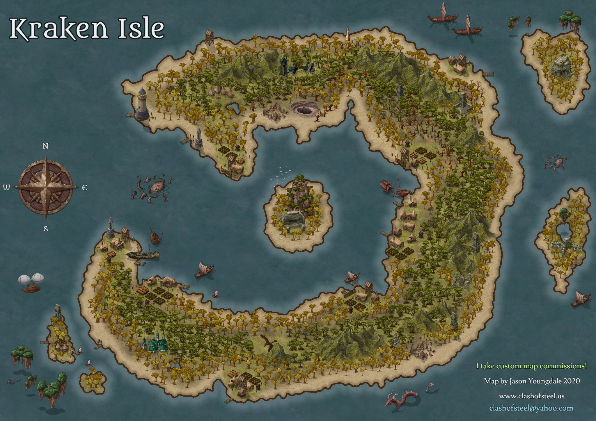 Kraken Isle | Inkarnate - Create Fantasy Maps Online