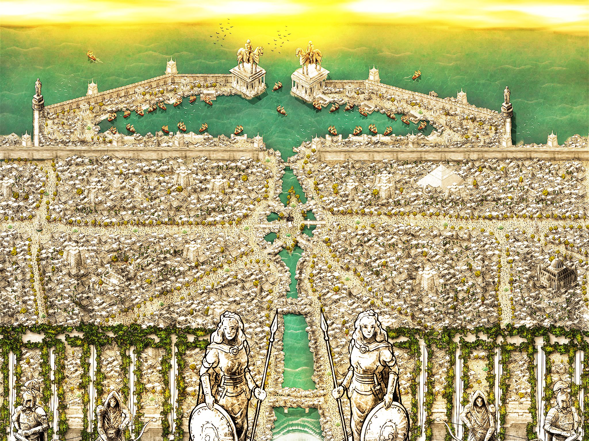 Accroles, the Marble city | Inkarnate - Create Fantasy Maps Online