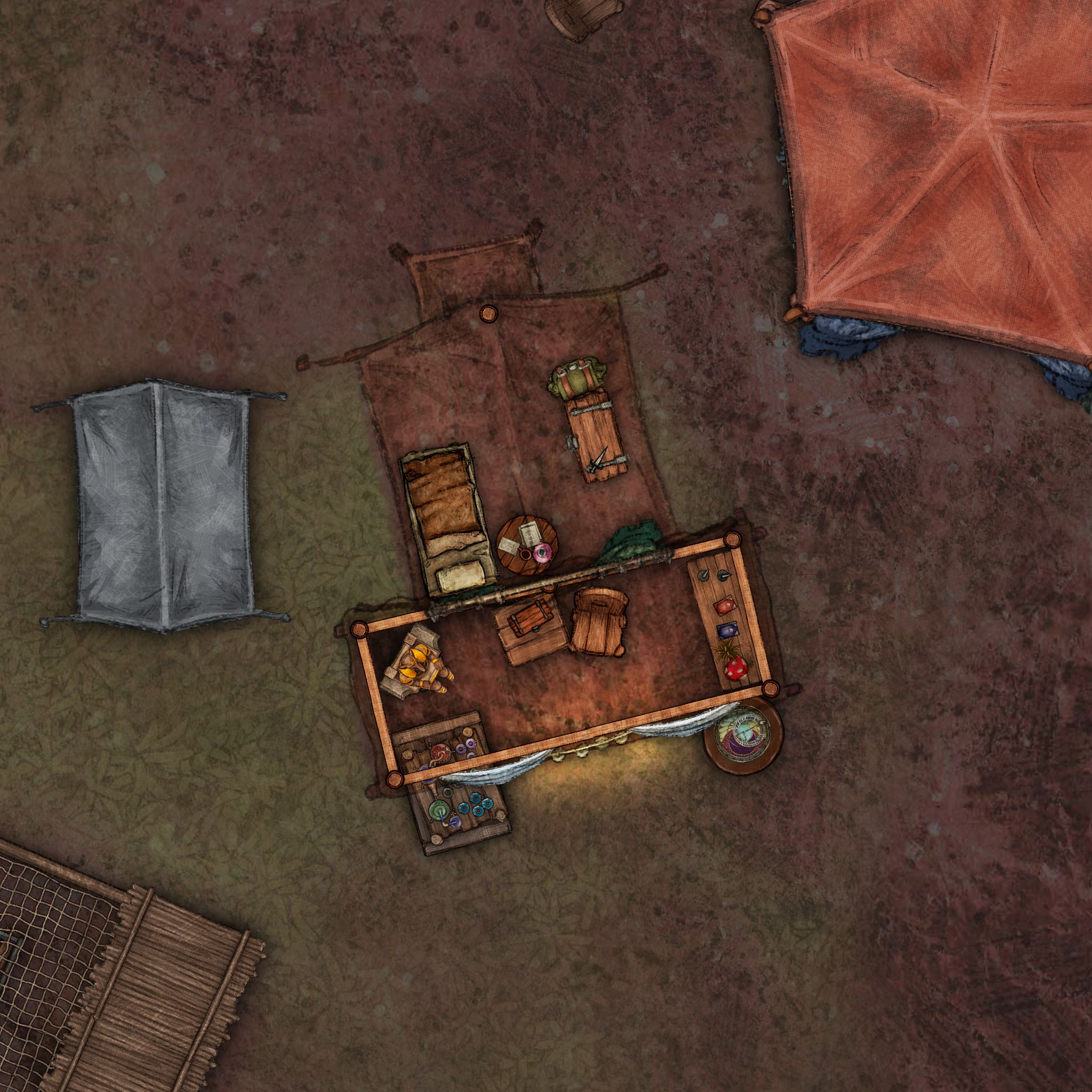 Wandering Bazaar: Manager's Tent & Apothecary | Inkarnate - Create ...