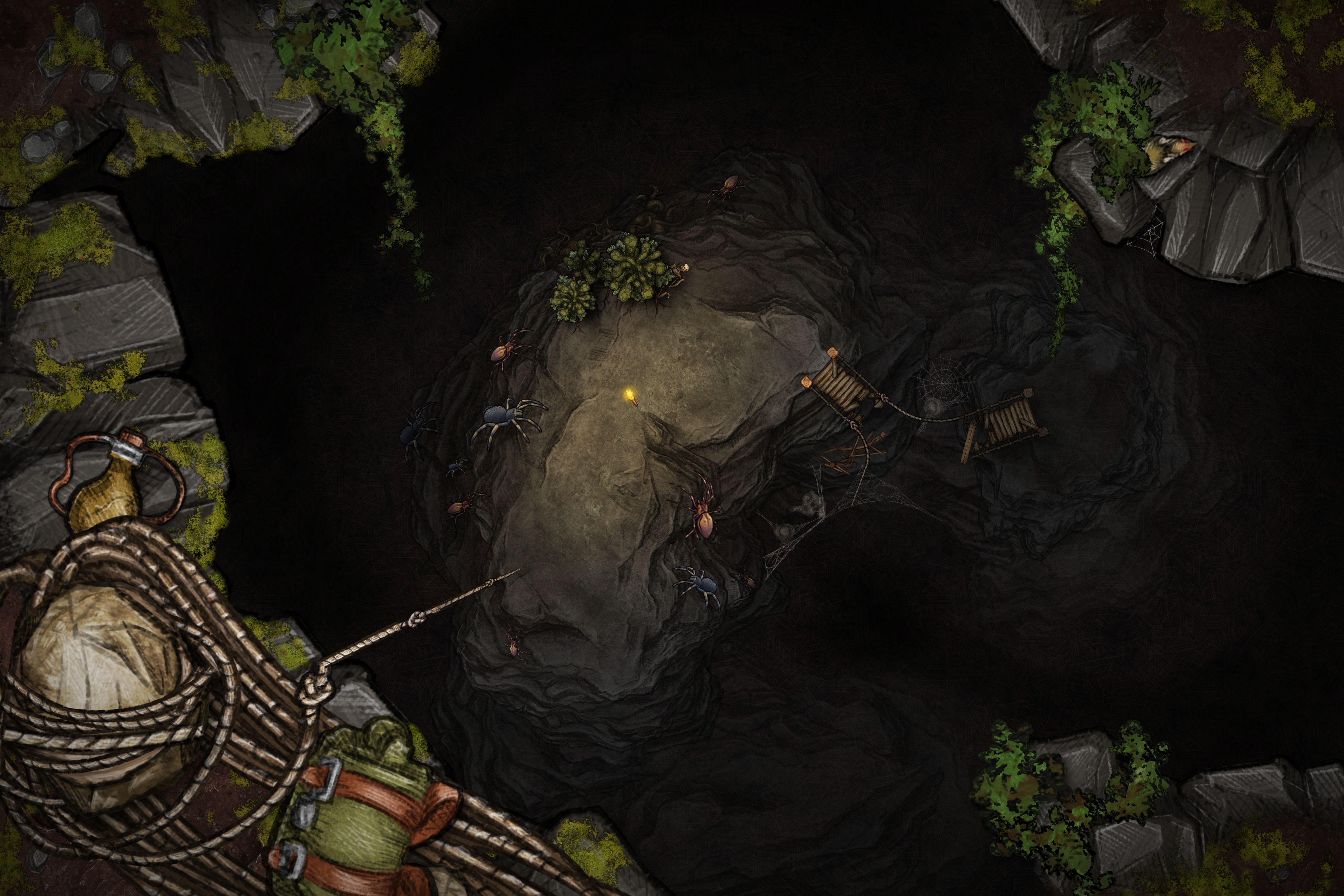 A Spider Cave | Inkarnate - Create Fantasy Maps Online