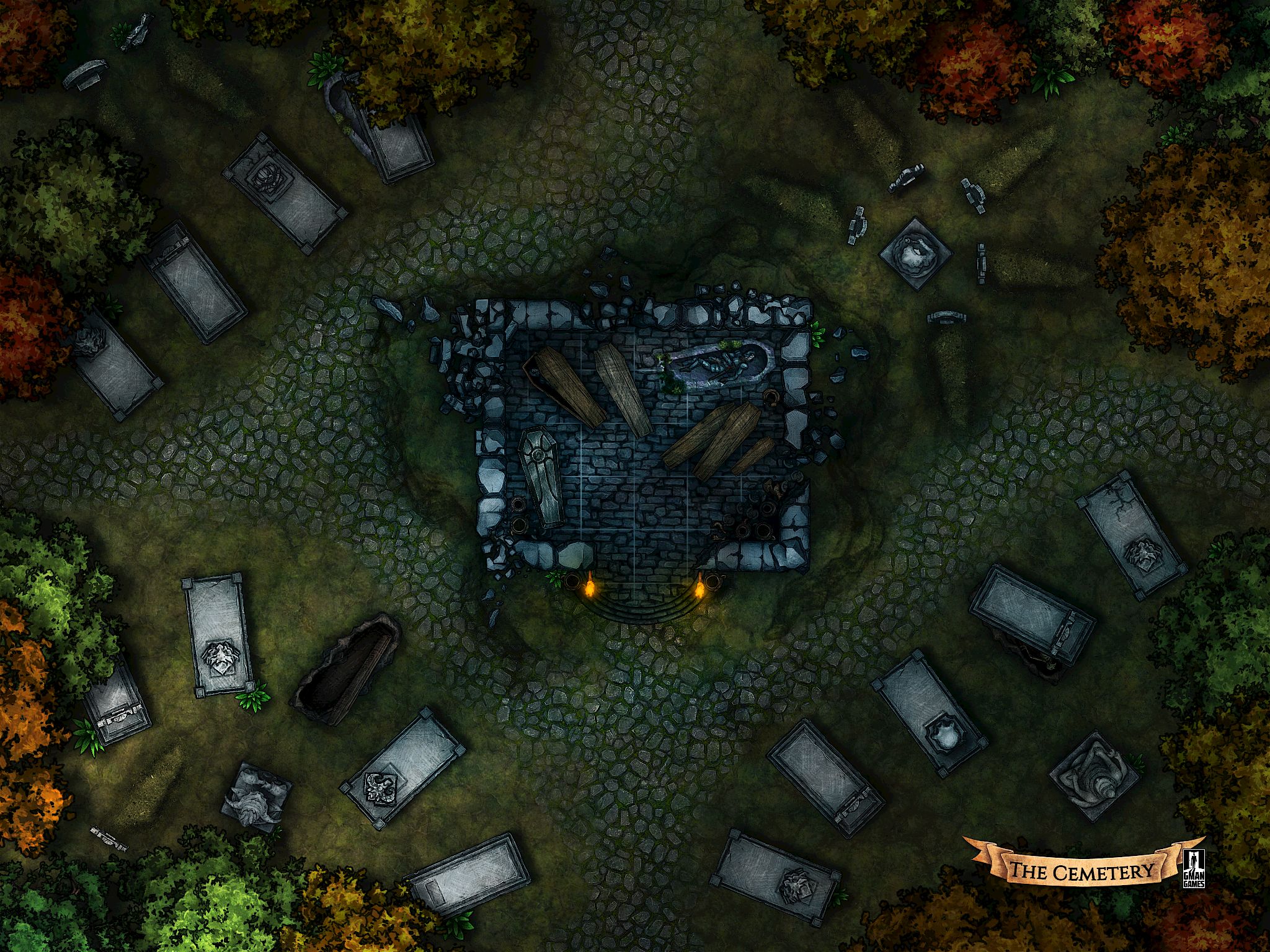 The Cemetery | Inkarnate - Create Fantasy Maps Online