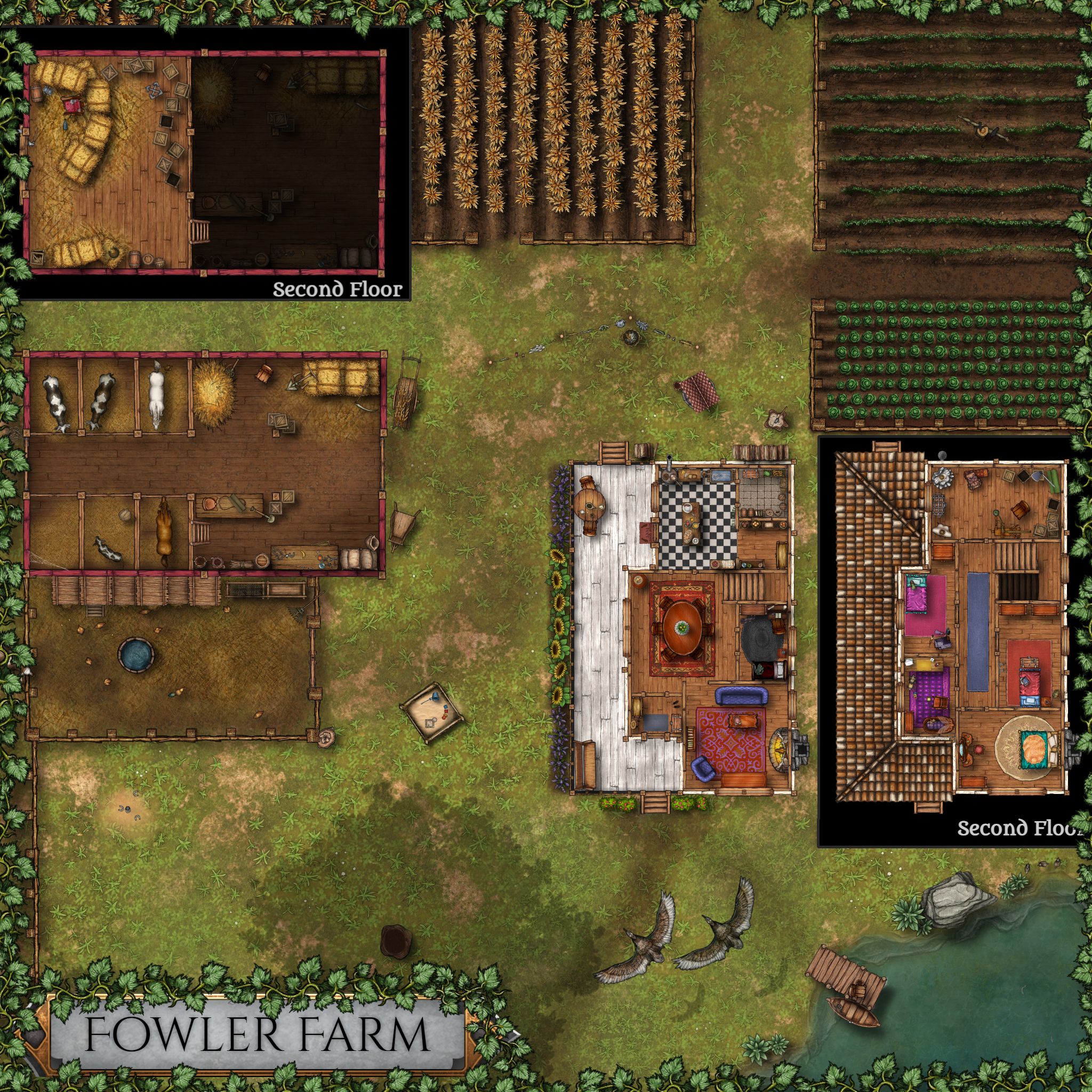 The Fowler Farmhouse | Inkarnate - Create Fantasy Maps Online
