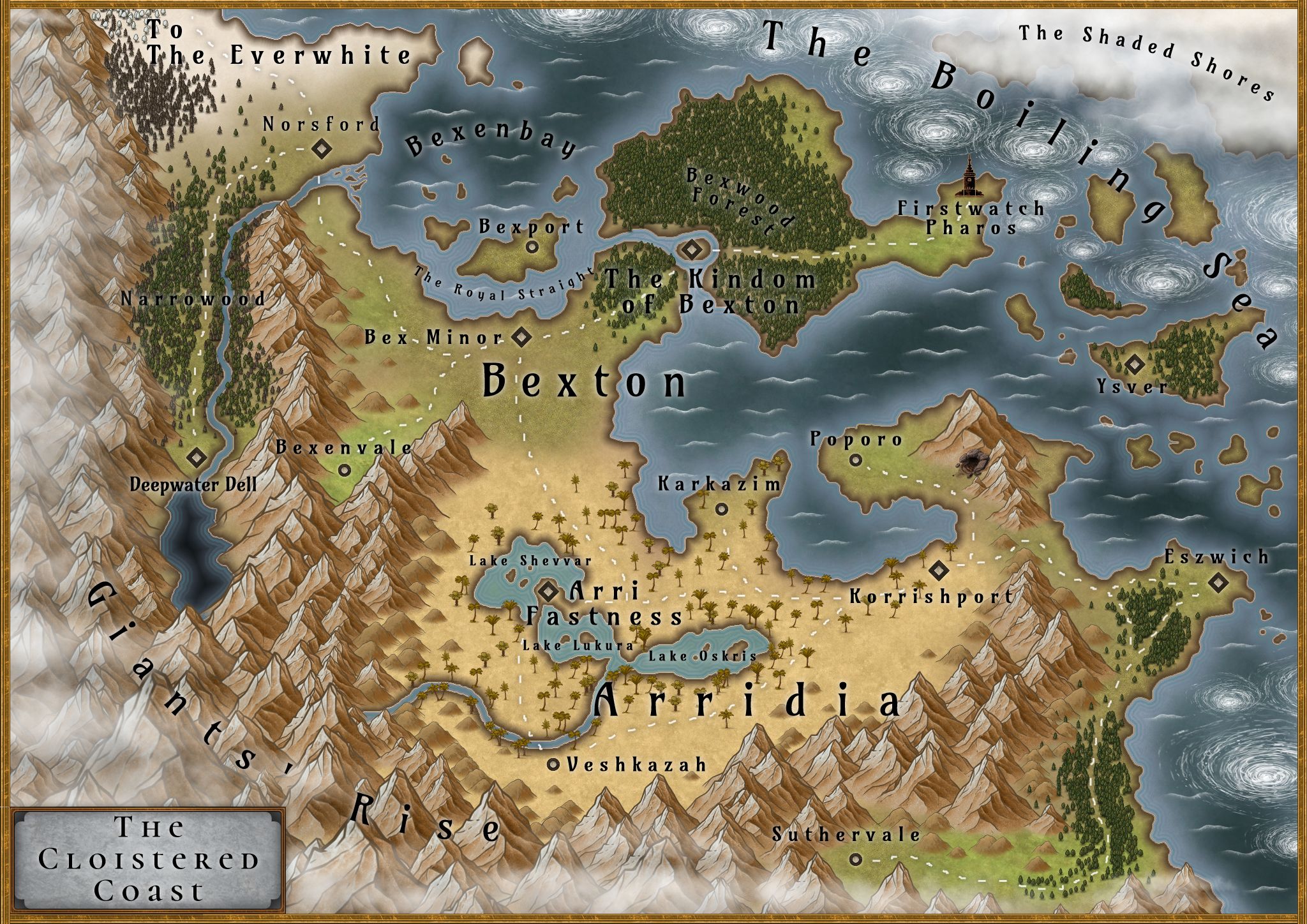 The Cloistered Coast | Inkarnate - Create Fantasy Maps Online