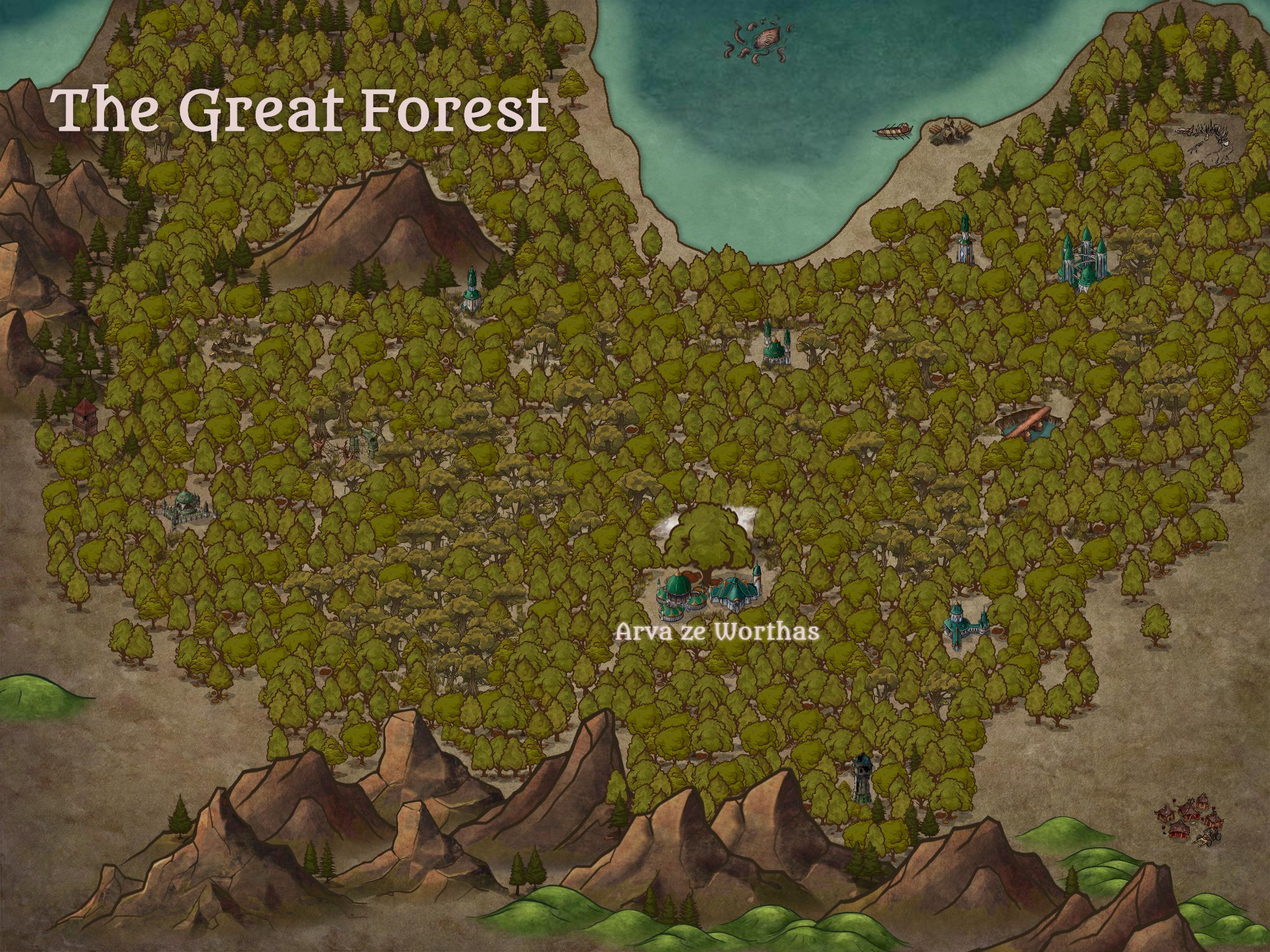 The Great Forest | Inkarnate - Create Fantasy Maps Online