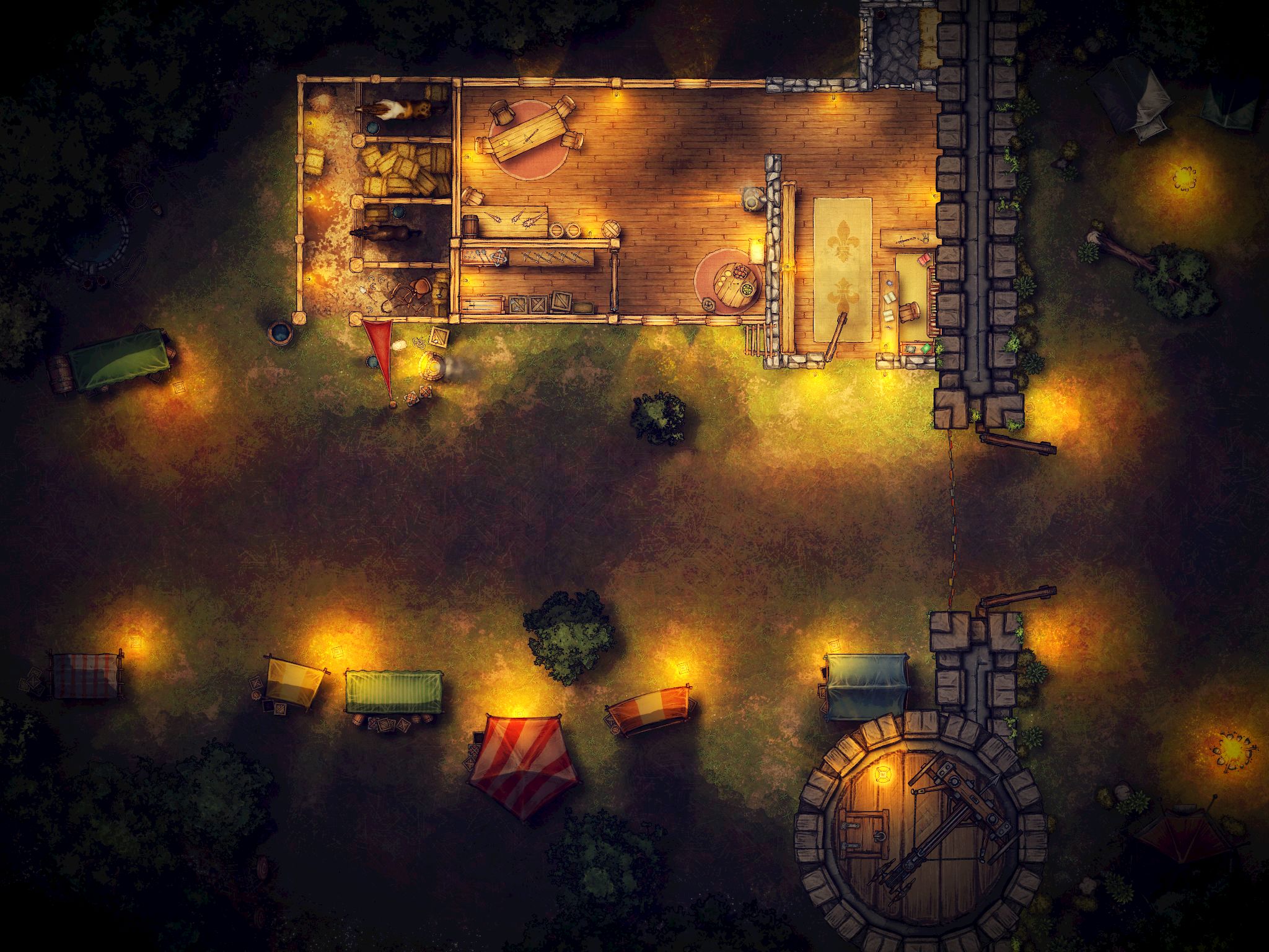 Guardhouse by night | Inkarnate - Create Fantasy Maps Online