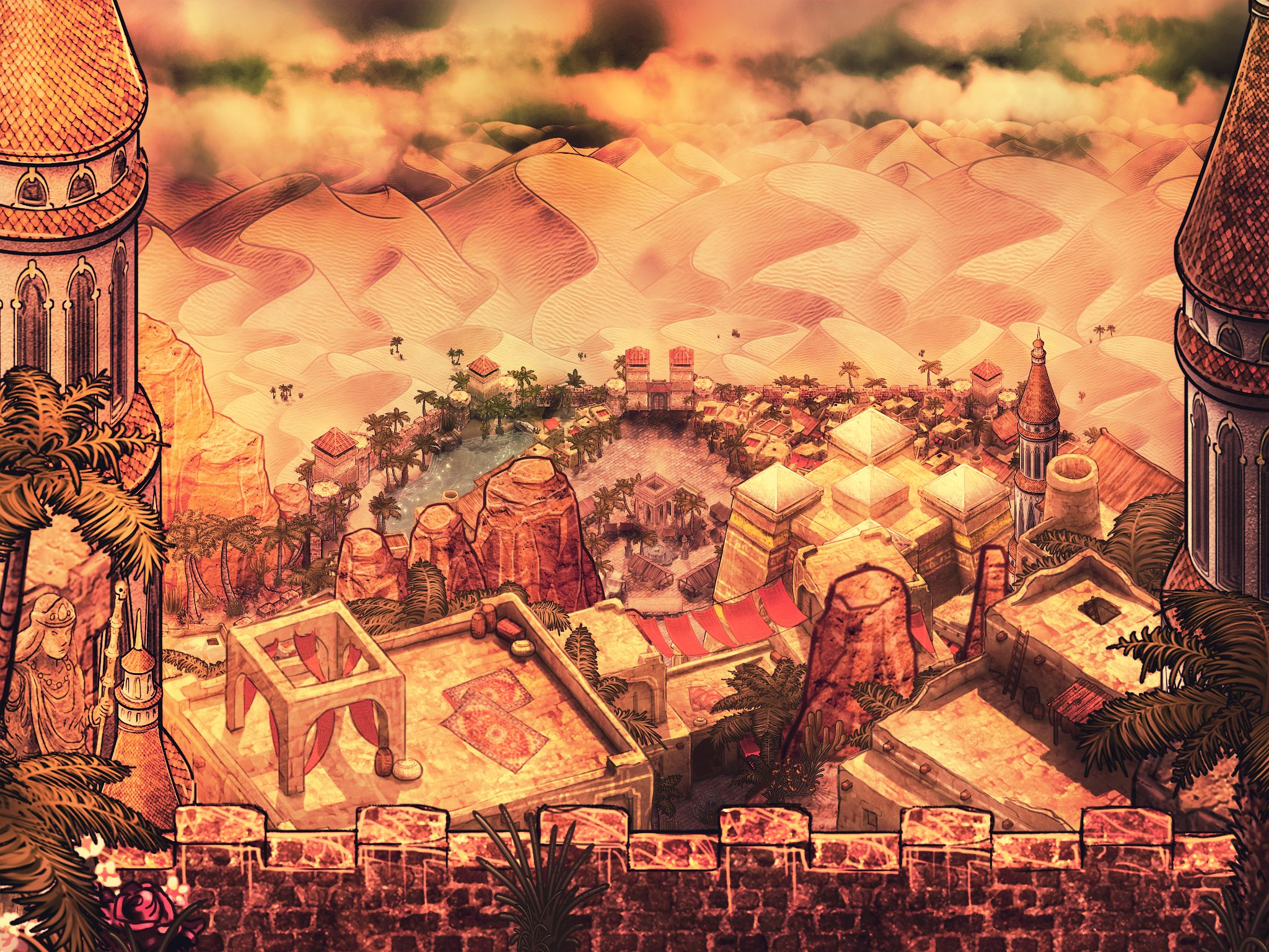 Desert sandstorm | Inkarnate - Create Fantasy Maps Online