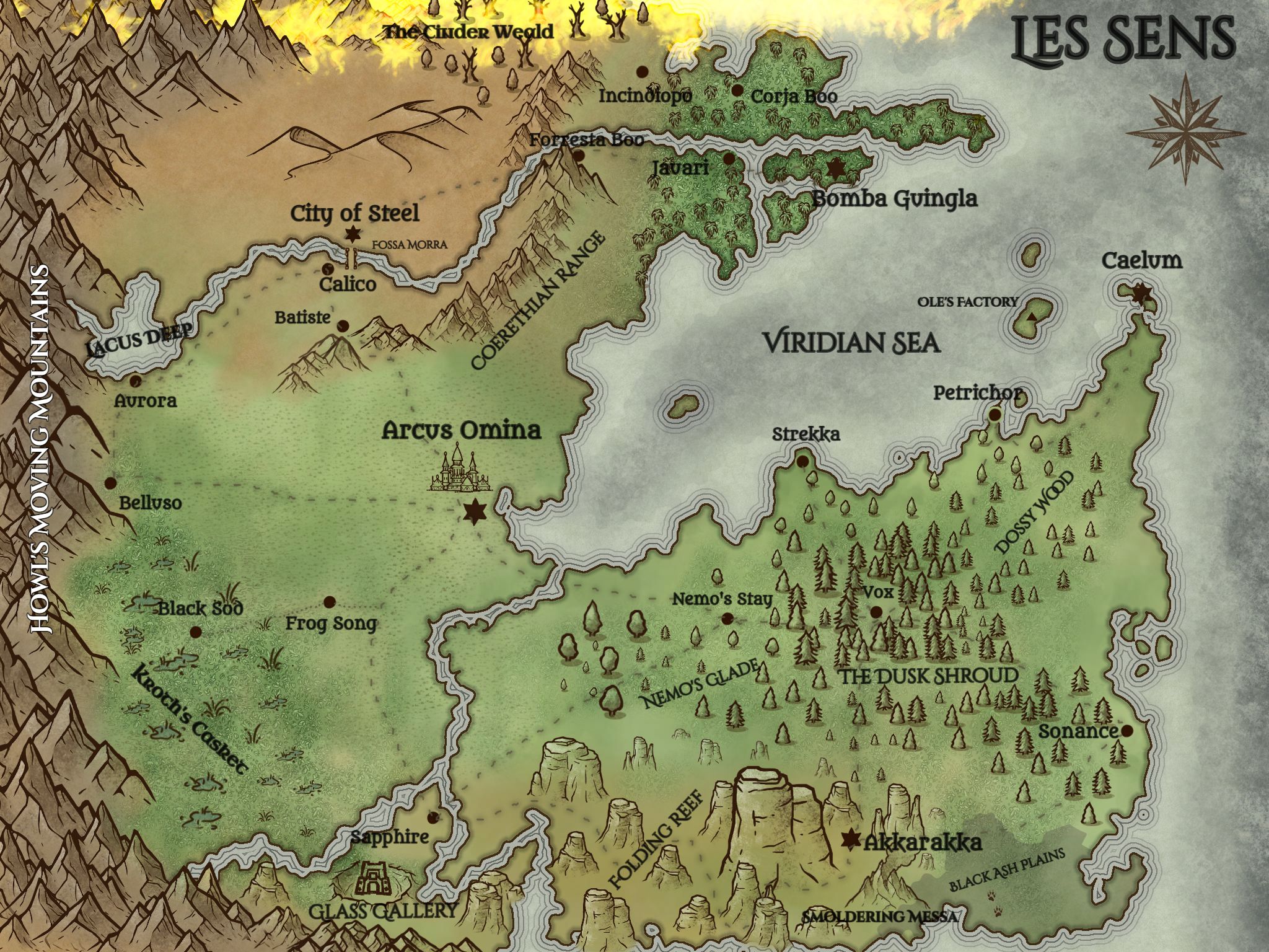 Les Sens (Original/Not Updated) | Inkarnate - Create Fantasy Maps Online