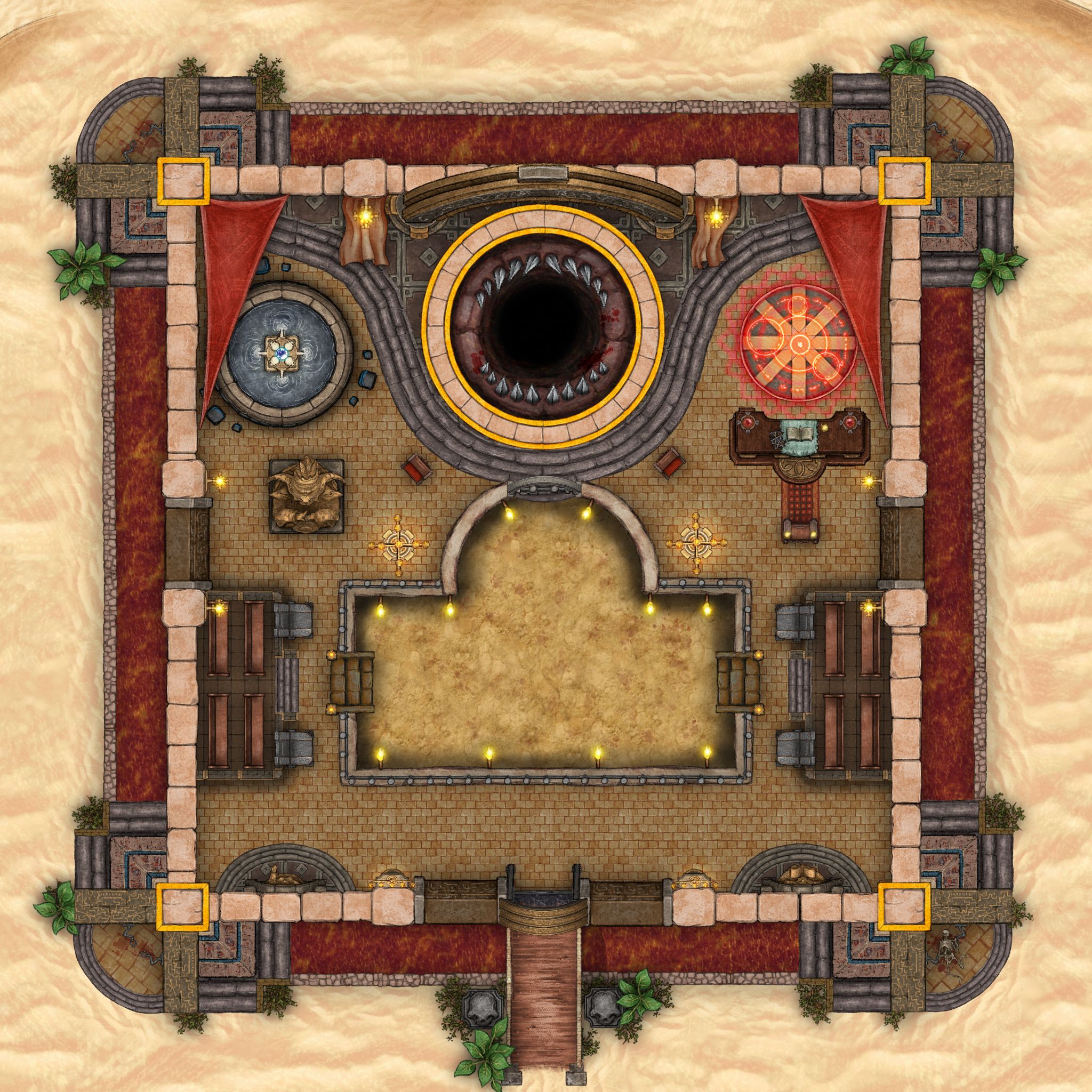 Temple of the Gaping Maw | Inkarnate - Create Fantasy Maps Online