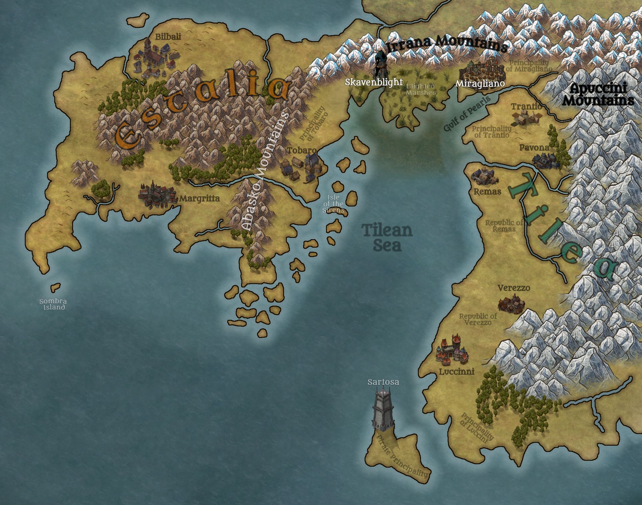 Estalia & Tilea | Inkarnate - Create Fantasy Maps Online