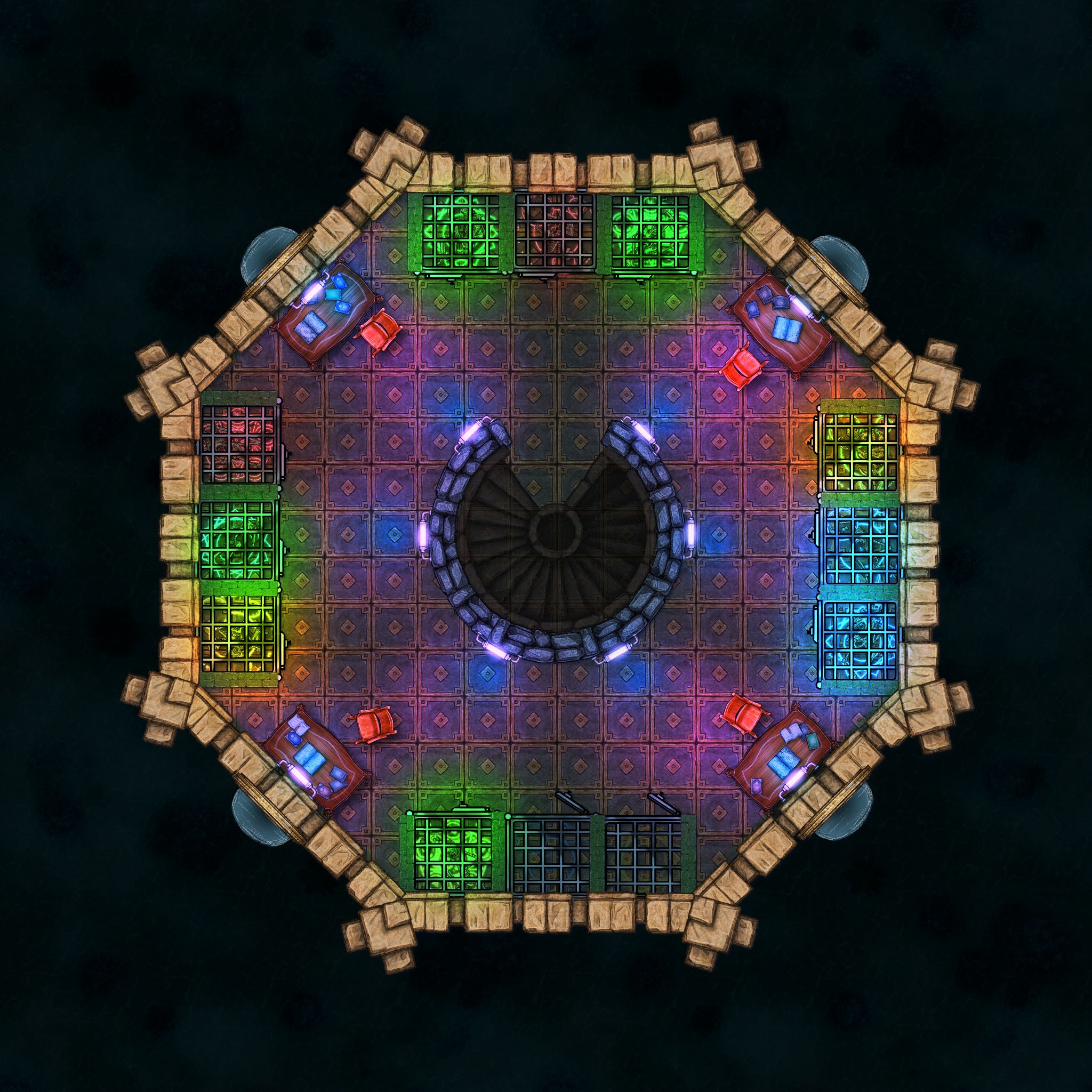 Wizard Tower 3rd Floor | Inkarnate - Create Fantasy Maps Online