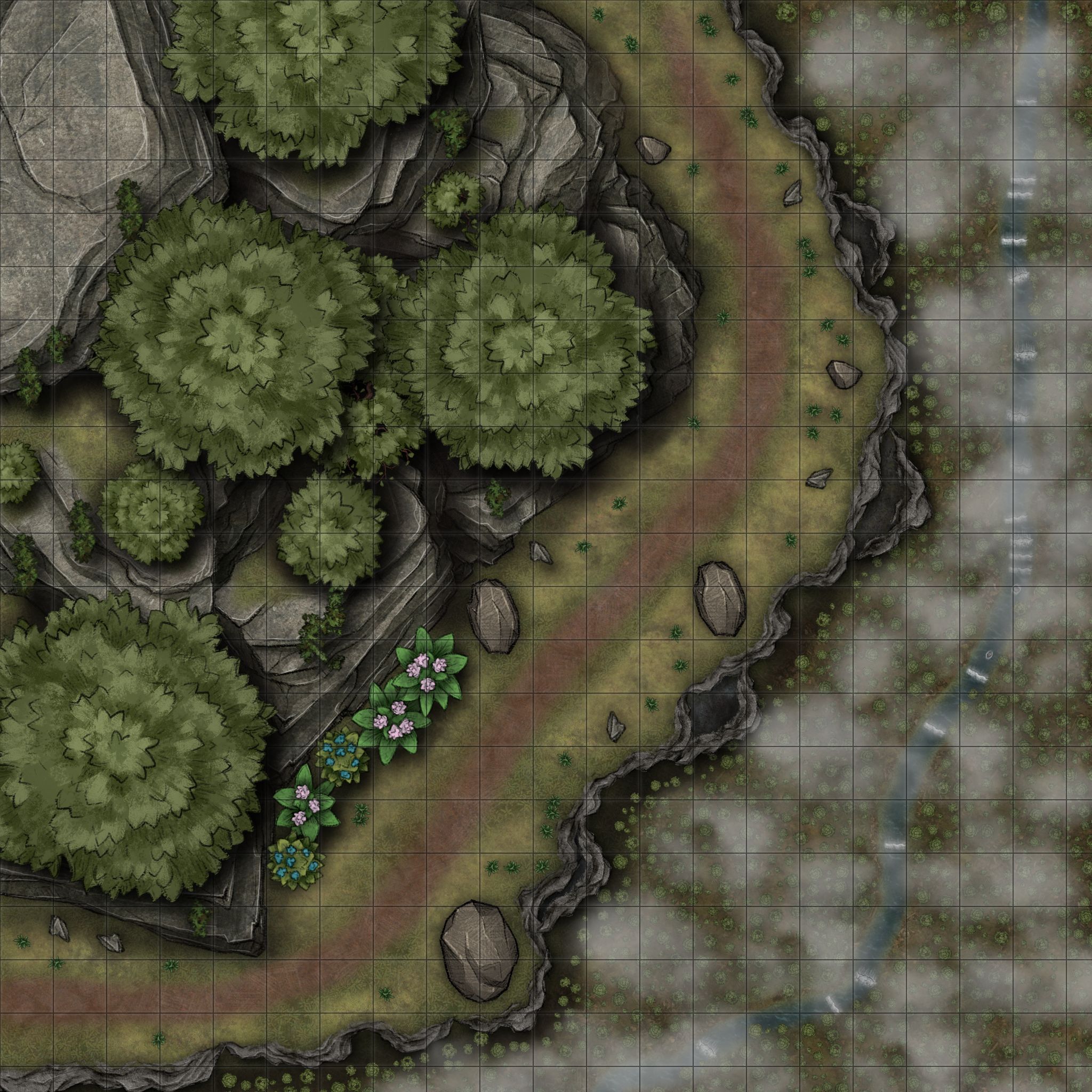 Cliffside Trail | Inkarnate - Create Fantasy Maps Online