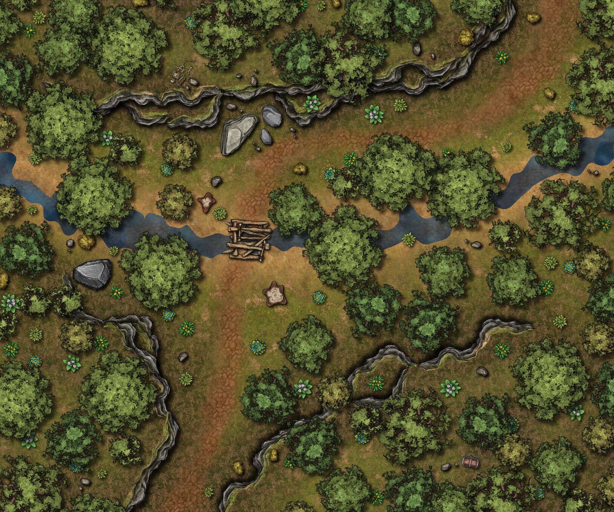 Forest Creek encounter map | Inkarnate - Create Fantasy Maps Online