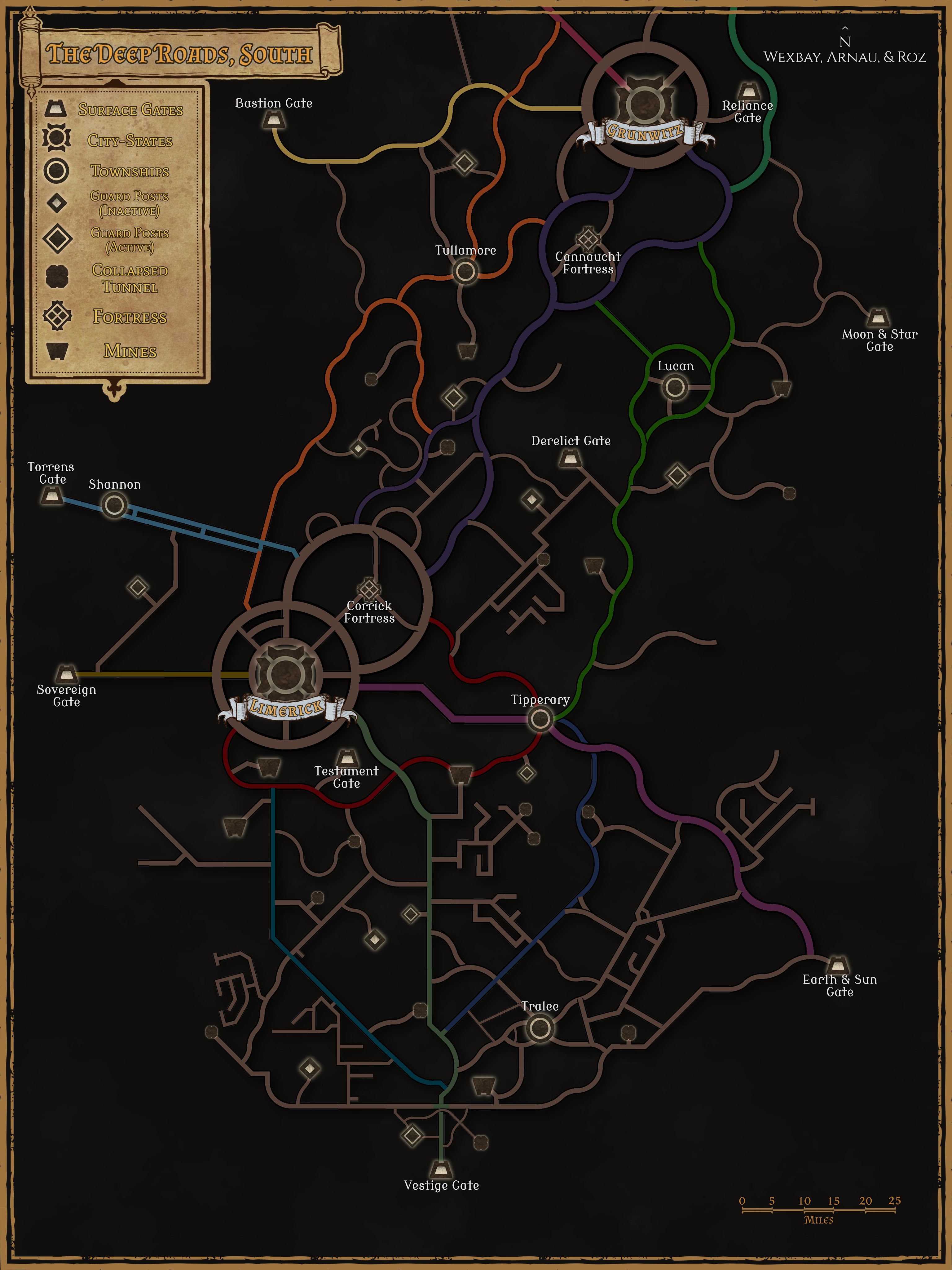 The Deep Roads, South | Inkarnate - Create Fantasy Maps Online