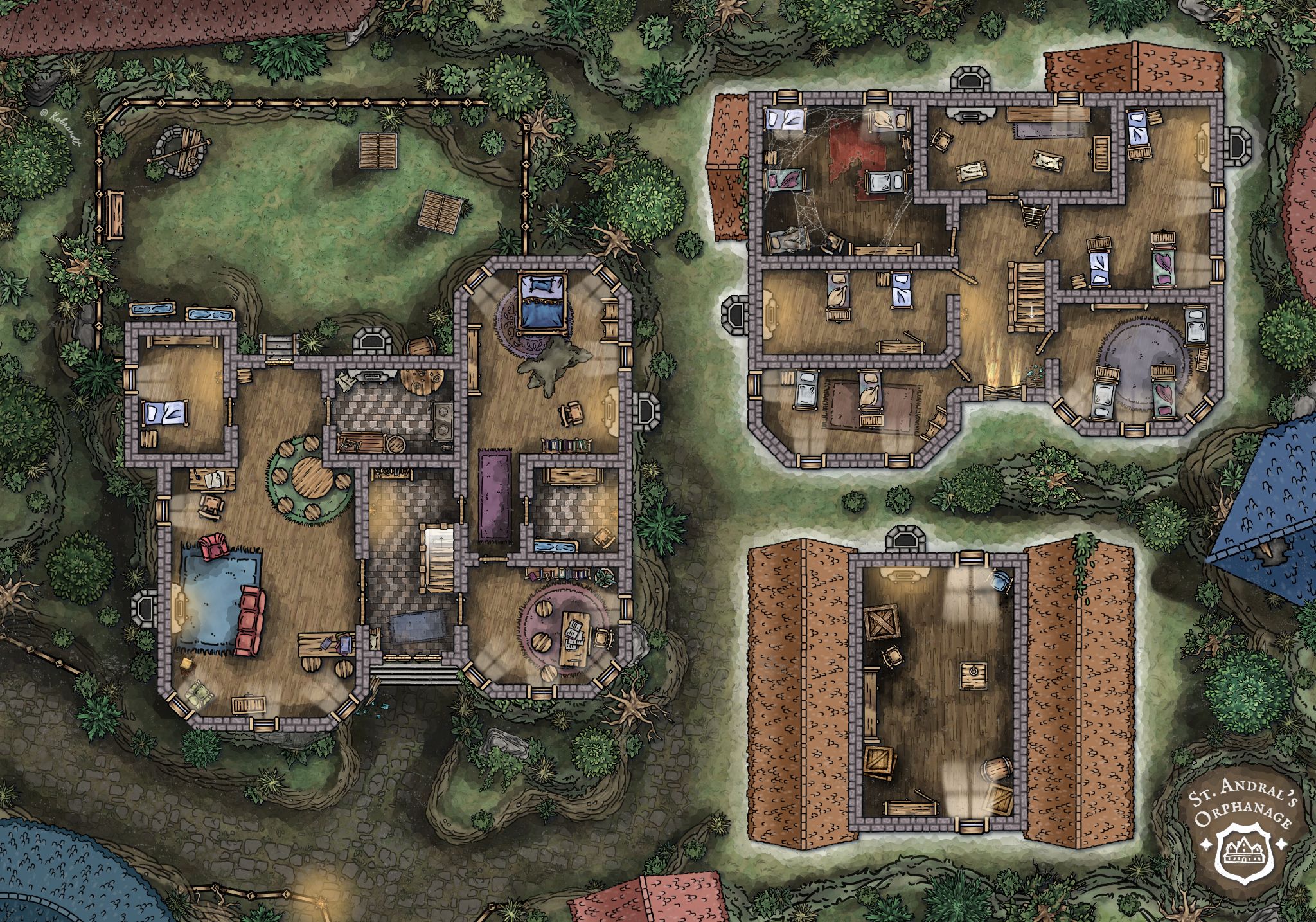 St Andrew's Orphanage (40x28) | Inkarnate - Create Fantasy Maps Online