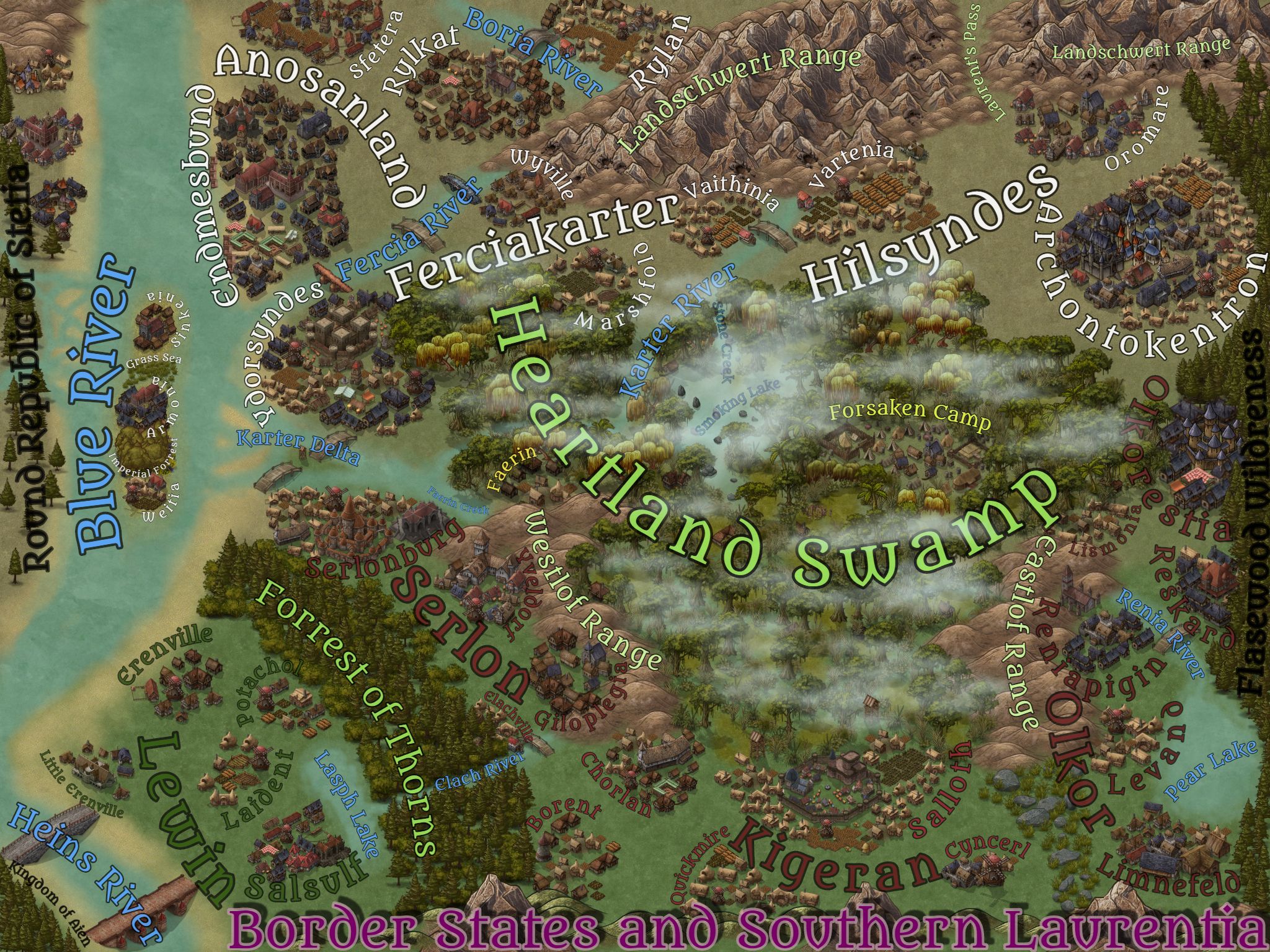 Border States and South Laurentia | Inkarnate - Create Fantasy Maps Online