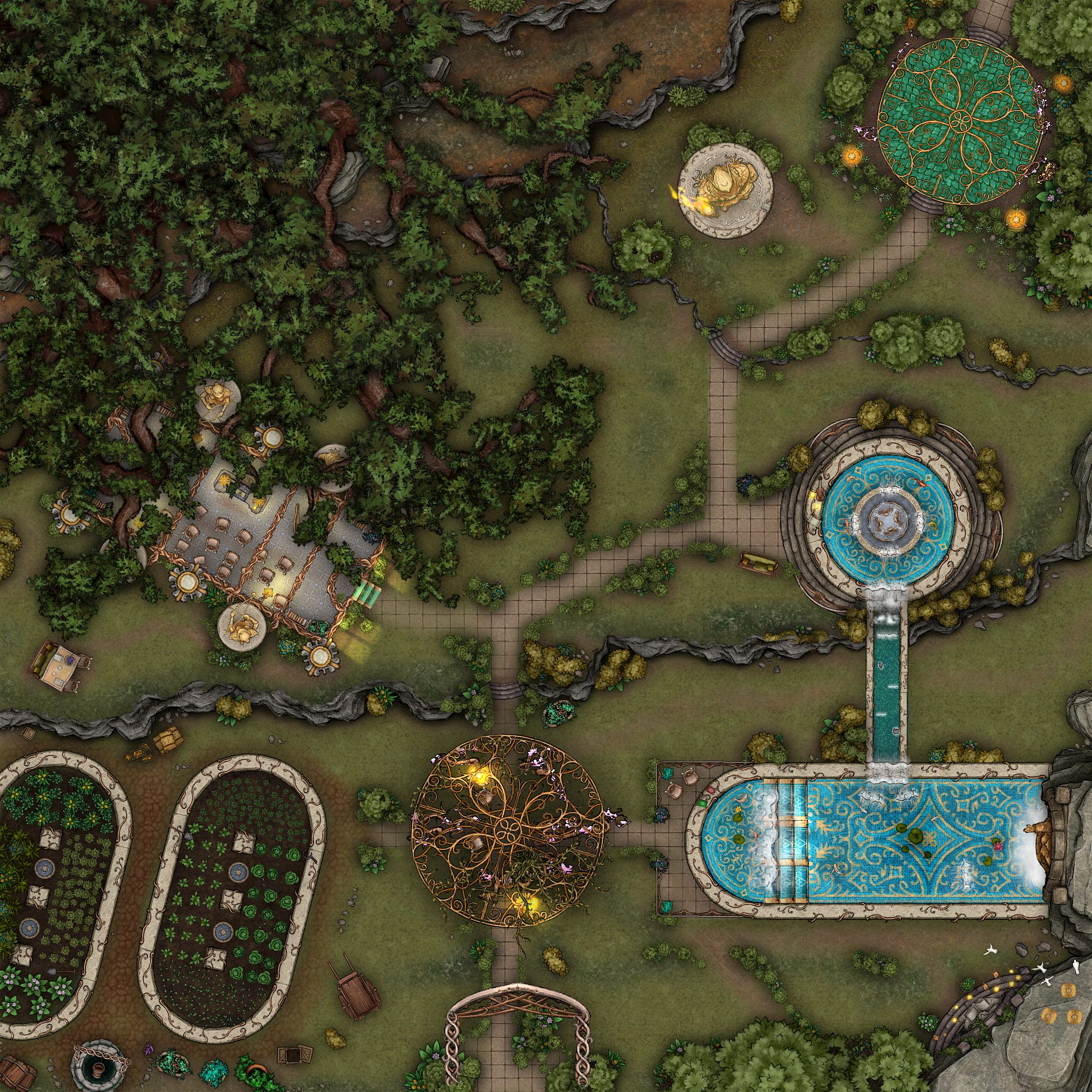 Elven Gardens | Inkarnate - Create Fantasy Maps Online