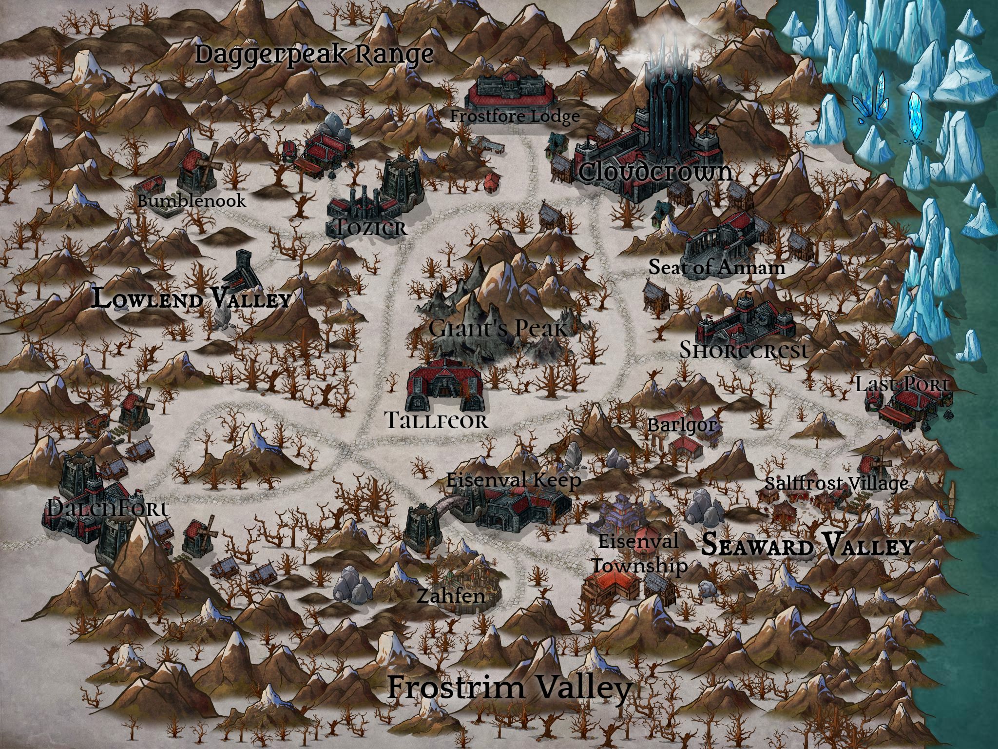 Valley Lands (Region Map) | Inkarnate - Create Fantasy Maps Online