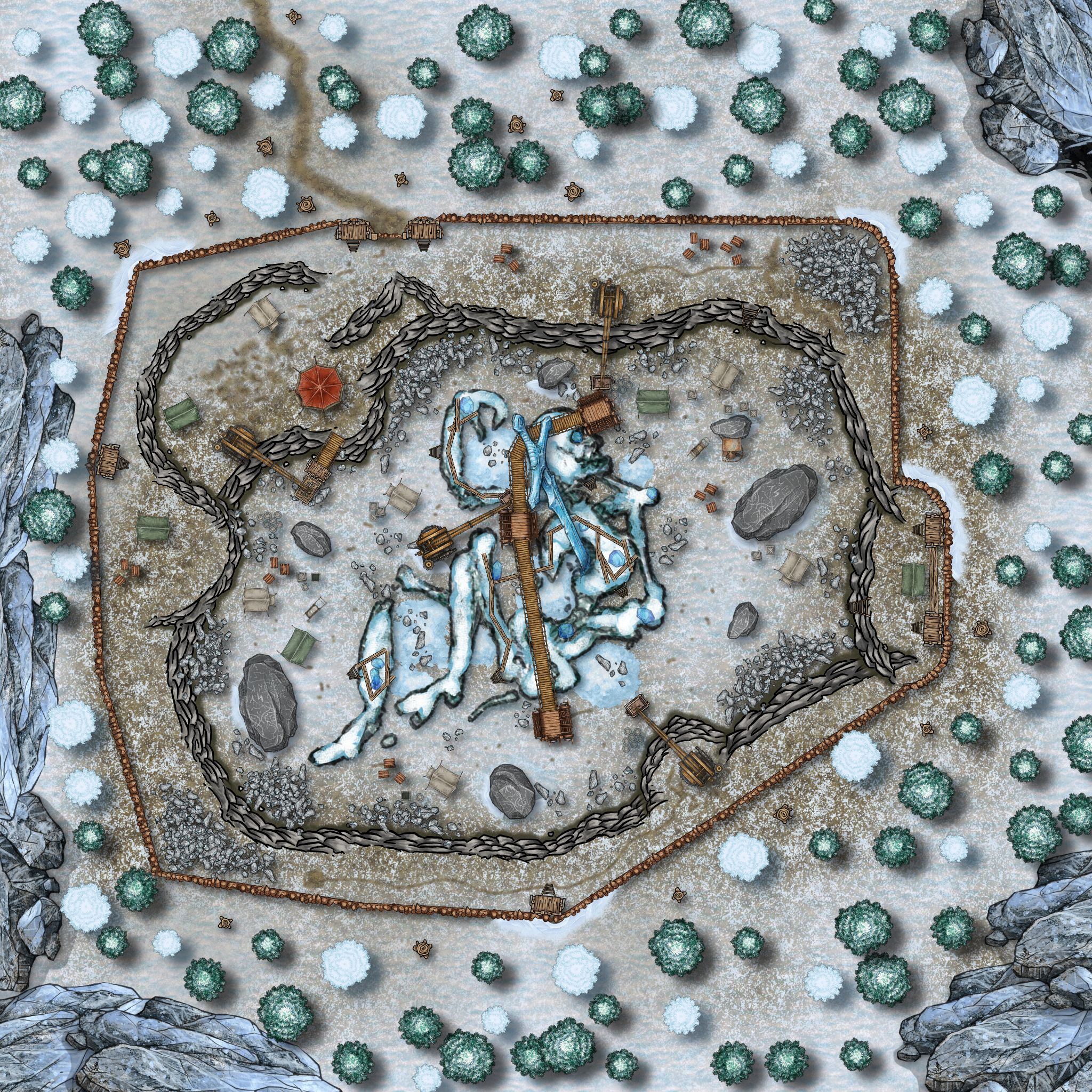 Jotun Body Excavation | Inkarnate - Create Fantasy Maps Online