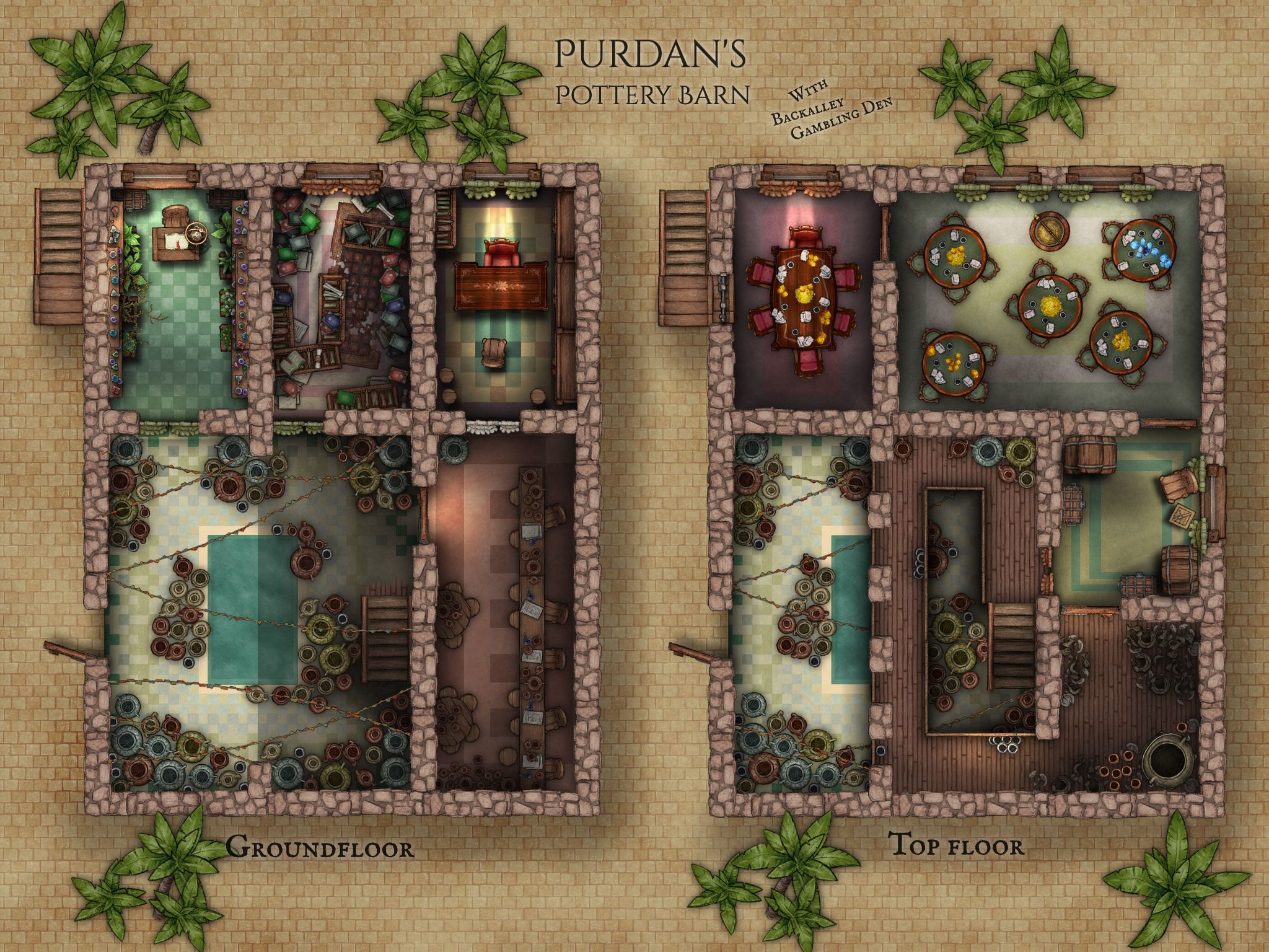 Purdan's Pottery Barn (and secret gambling den) | Inkarnate - Create ...