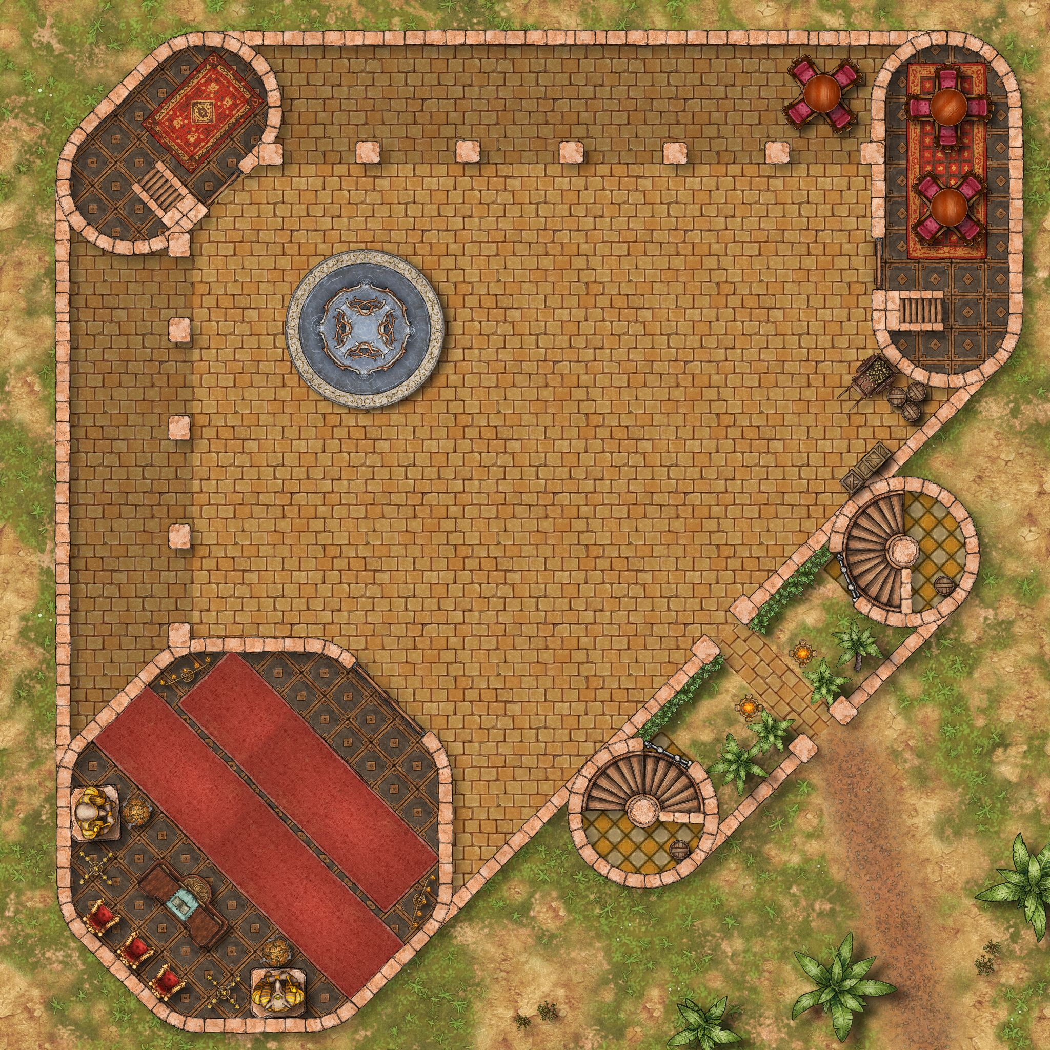 Desert Monastery Floor 1 | Inkarnate - Create Fantasy Maps Online