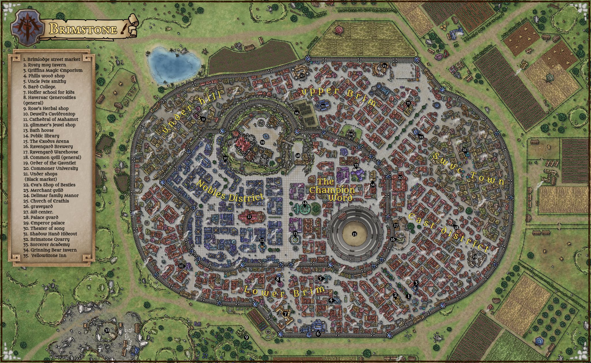 Brimstone (Capital) | Inkarnate - Create Fantasy Maps Online