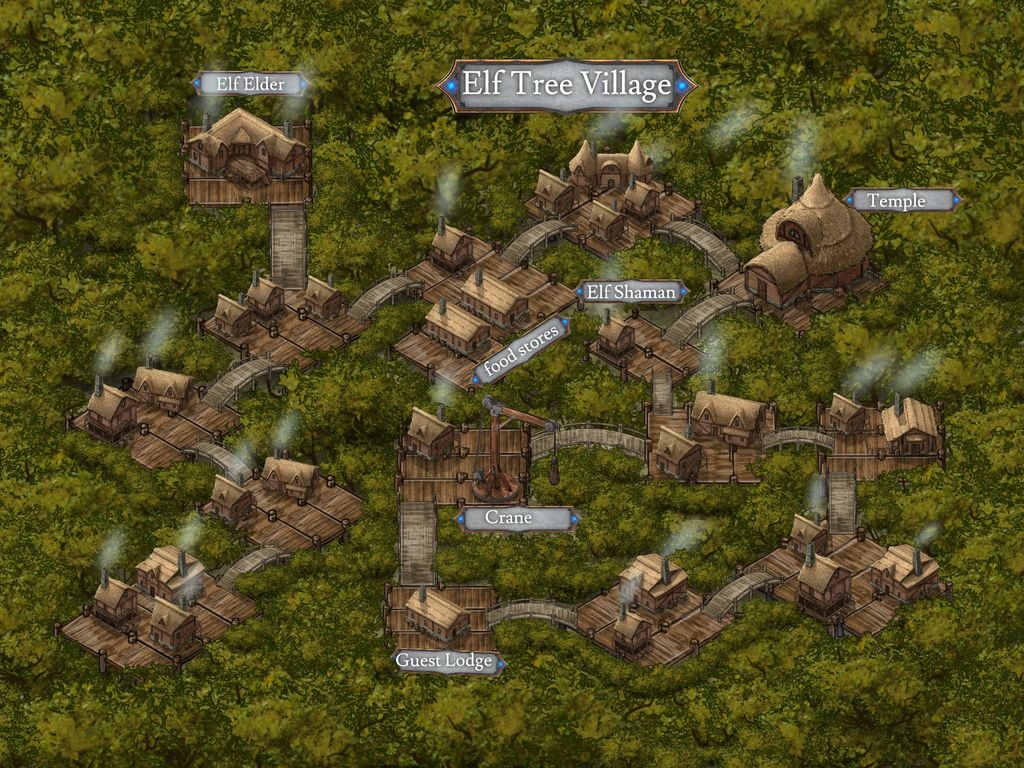 elf tree village | Inkarnate - Create Fantasy Maps Online