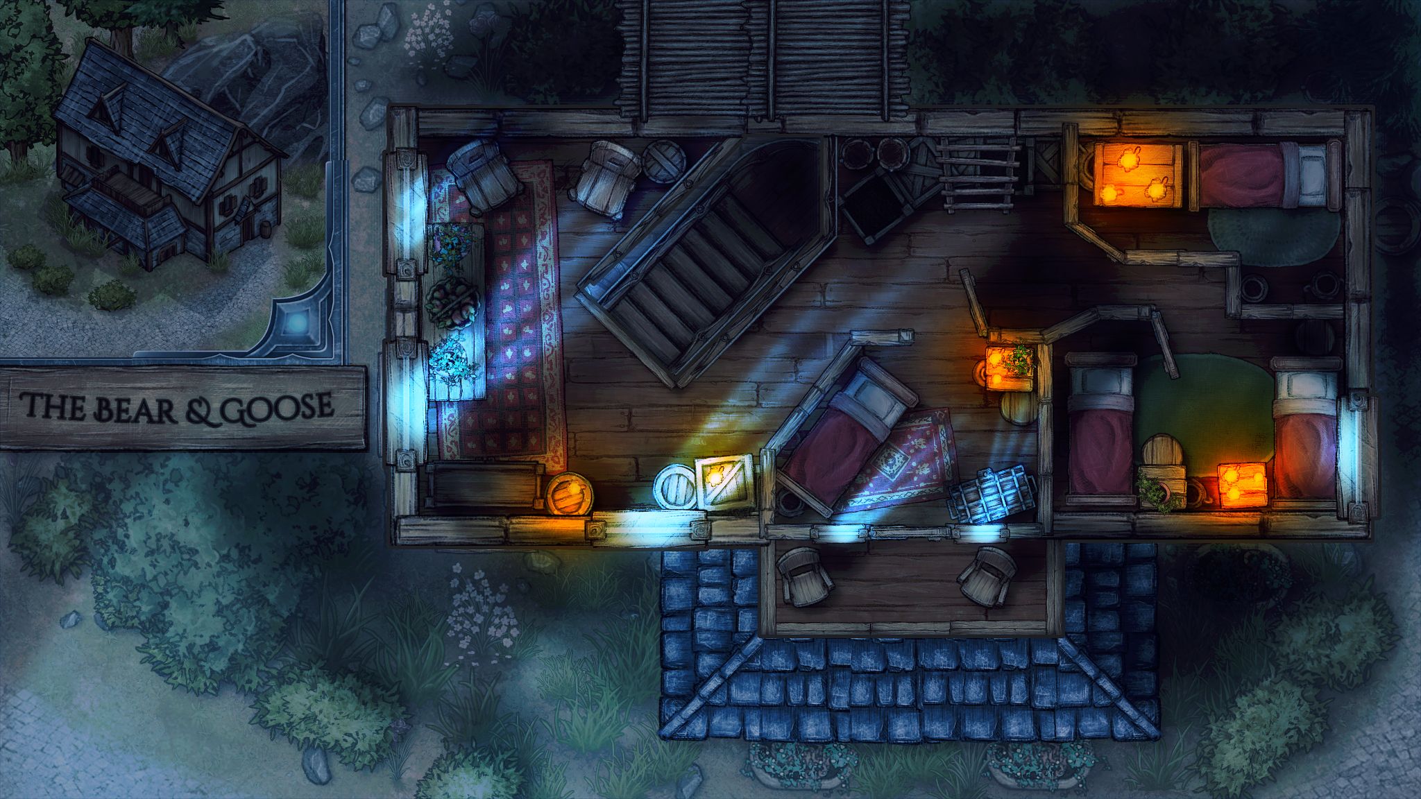 Inn Second Floor Night | Inkarnate - Create Fantasy Maps Online