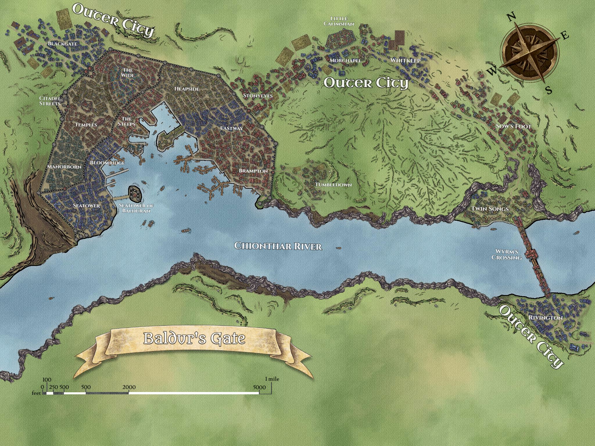 Baldur's Gate Labled | Inkarnate - Create Fantasy Maps Online