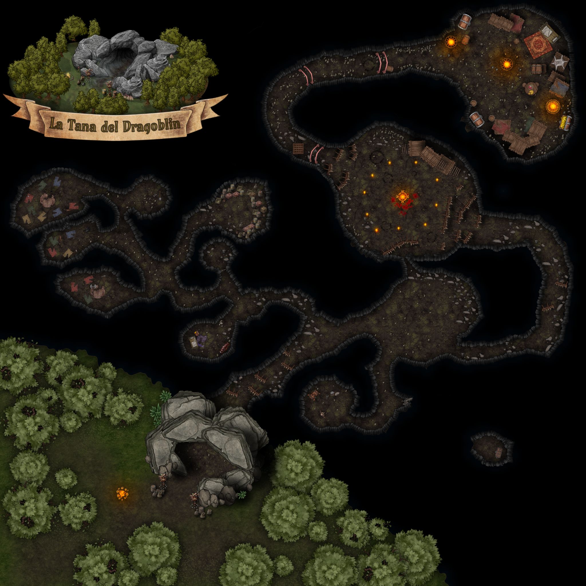 La Tana del Dragoblin | Inkarnate - Create Fantasy Maps Online