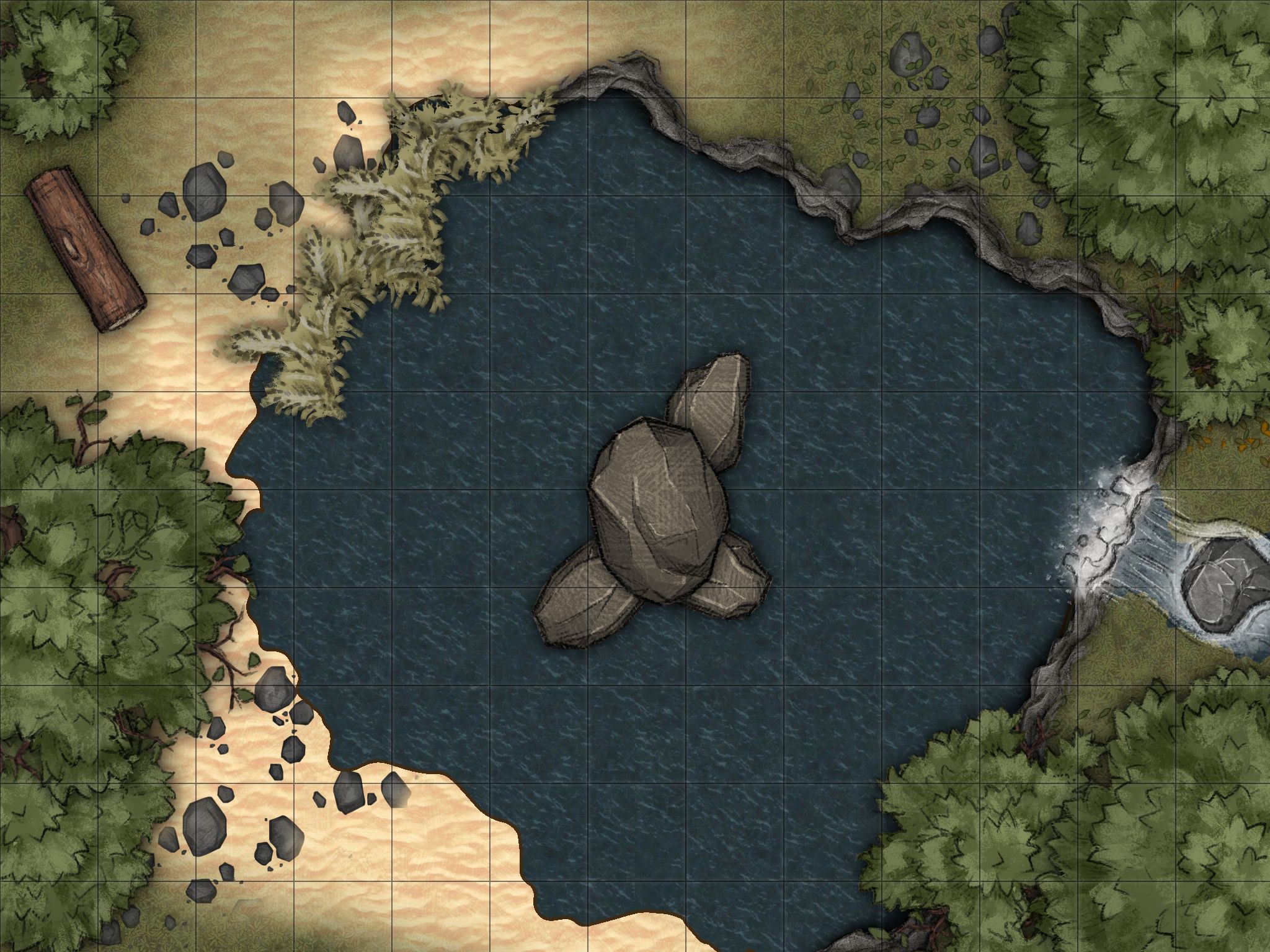 Forest Pool | Inkarnate - Create Fantasy Maps Online