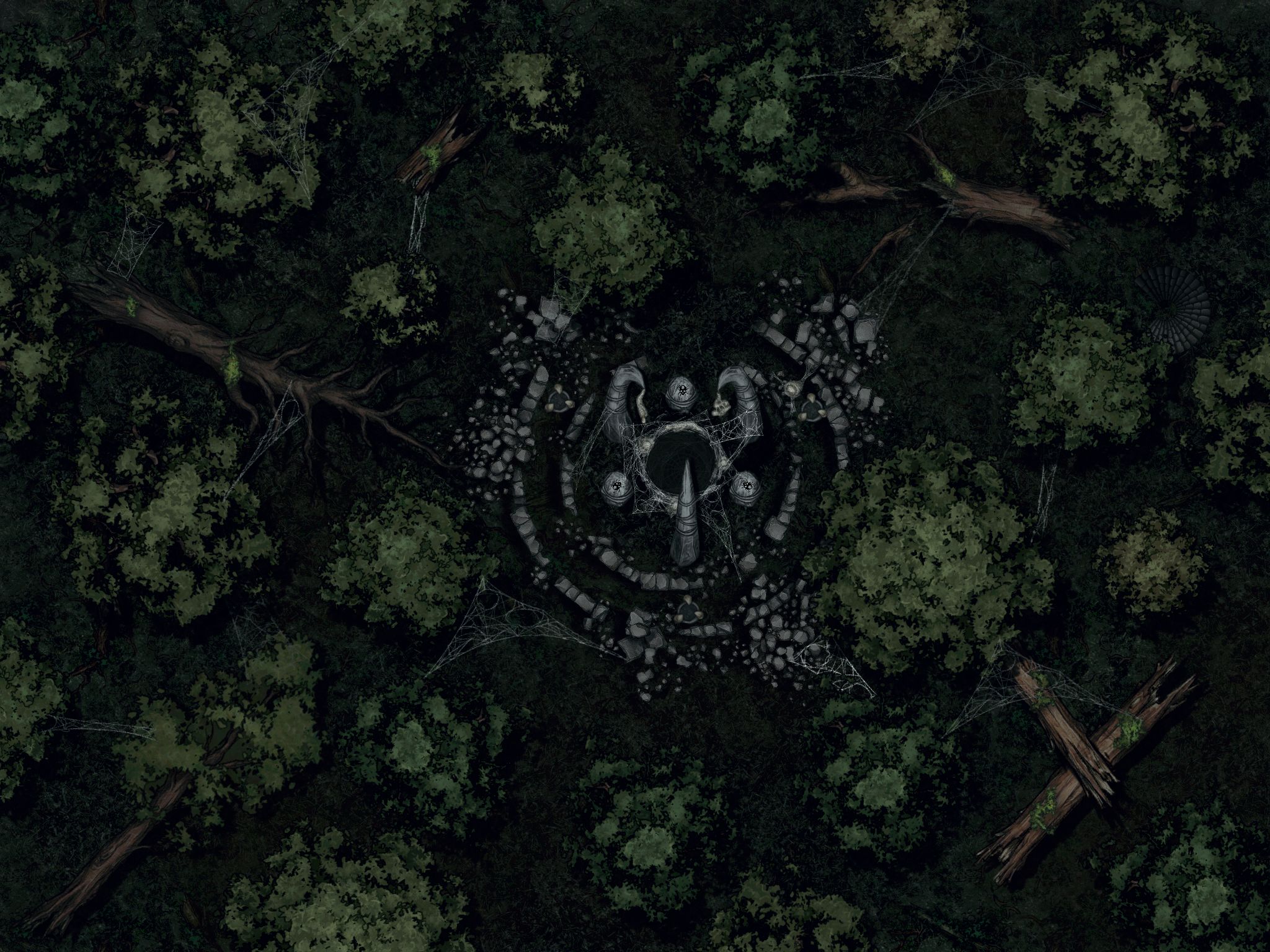 entrance to Spider Temple | Inkarnate - Create Fantasy Maps Online