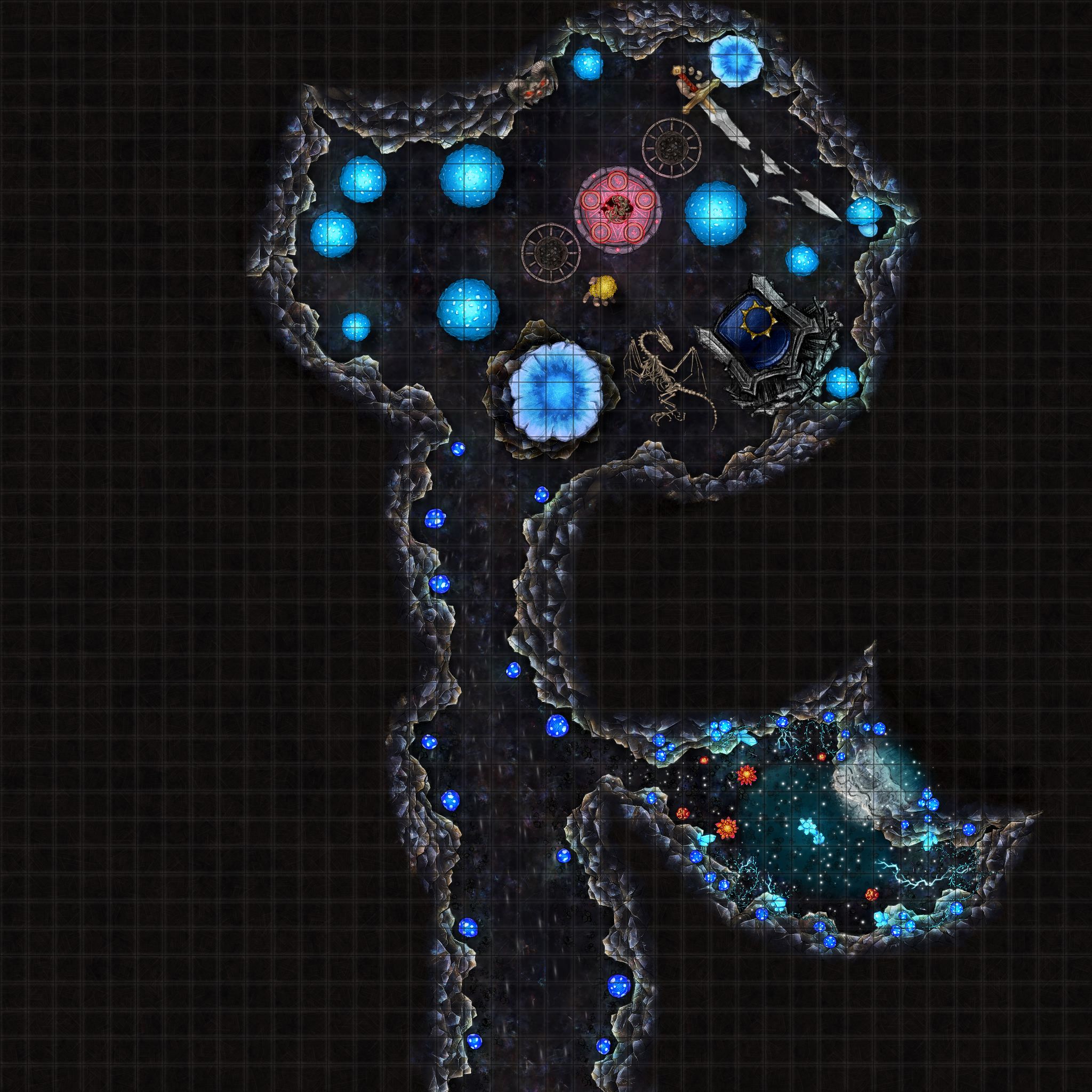 Obsidian Crystal Cave | Inkarnate - Create Fantasy Maps Online