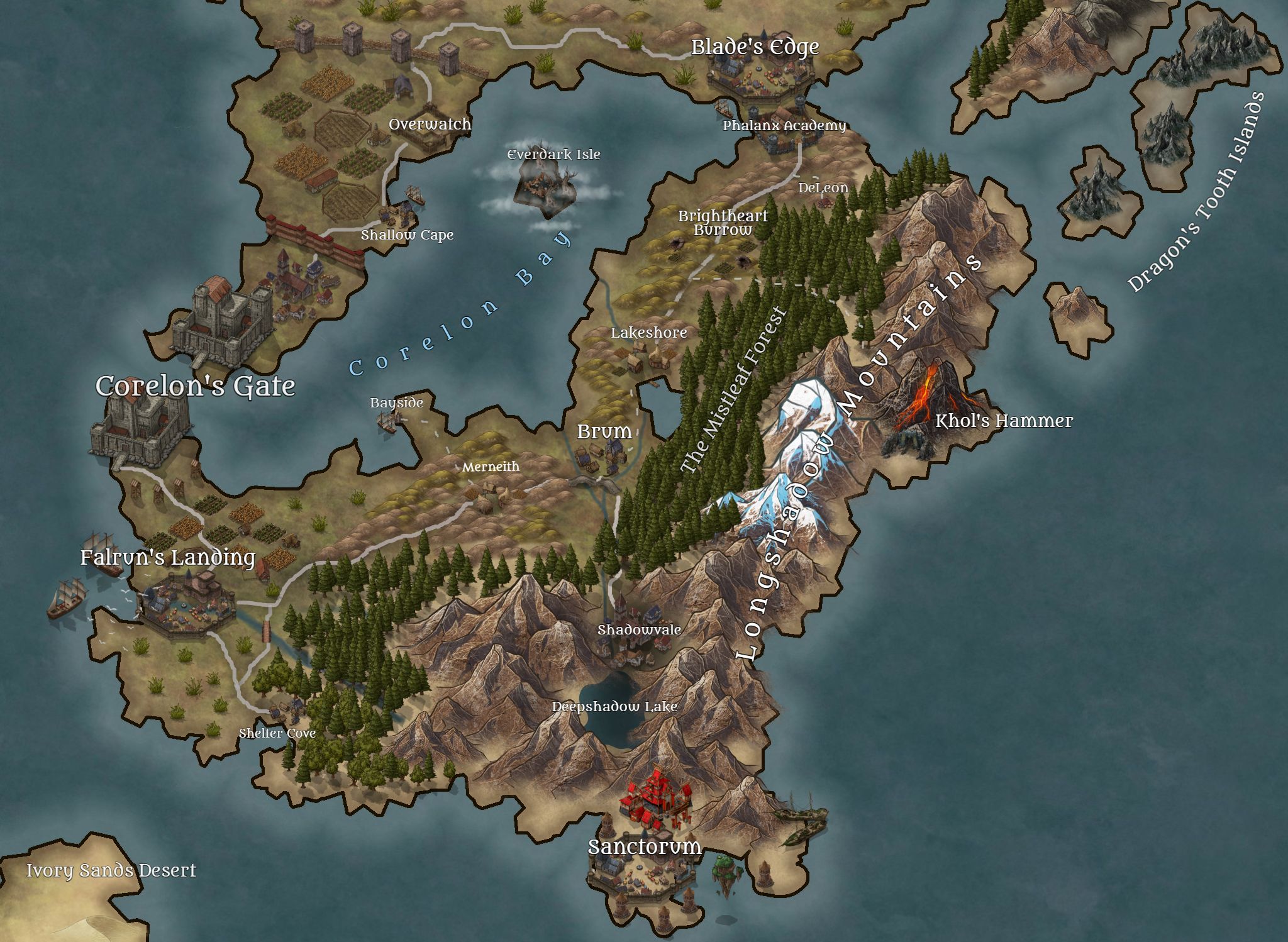 Terros - Corelon Region | Inkarnate - Create Fantasy Maps Online