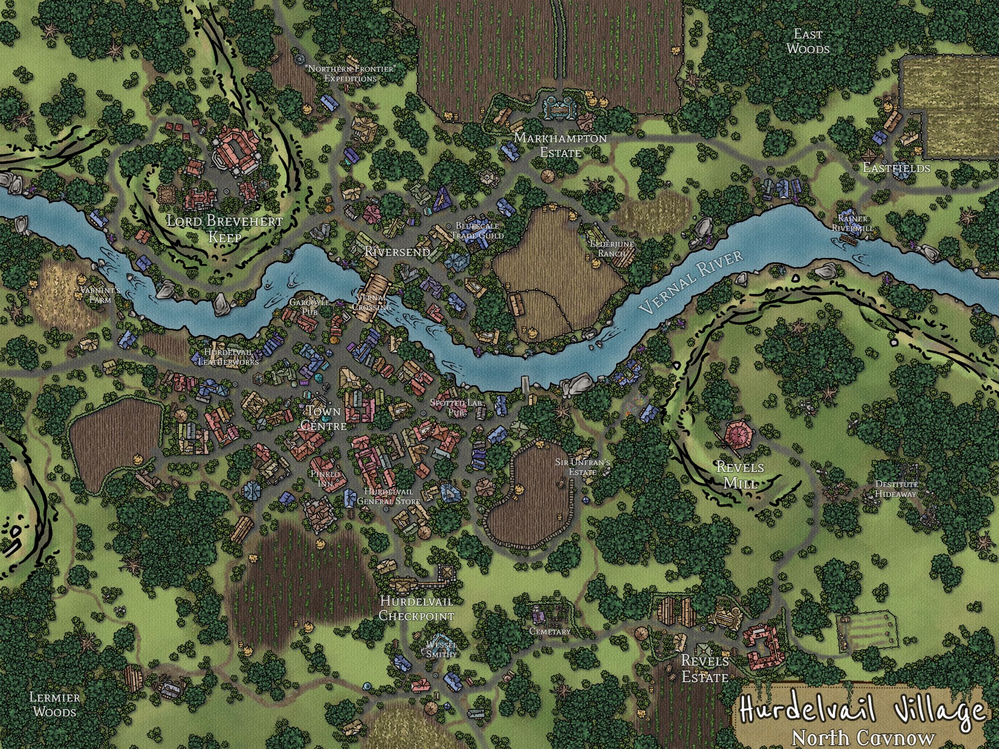 Hurdelvail Village | Inkarnate - Create Fantasy Maps Online