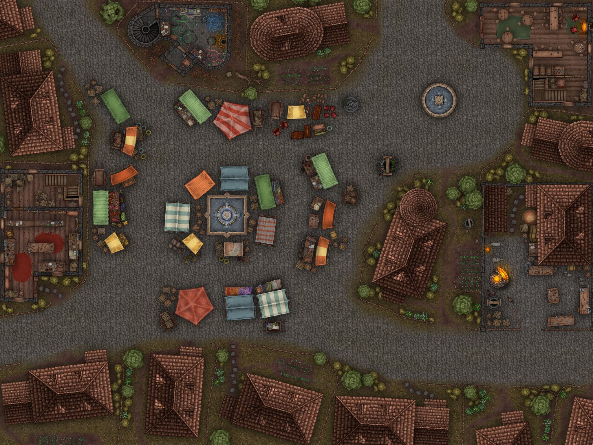 Town Market square | Inkarnate - Create Fantasy Maps Online