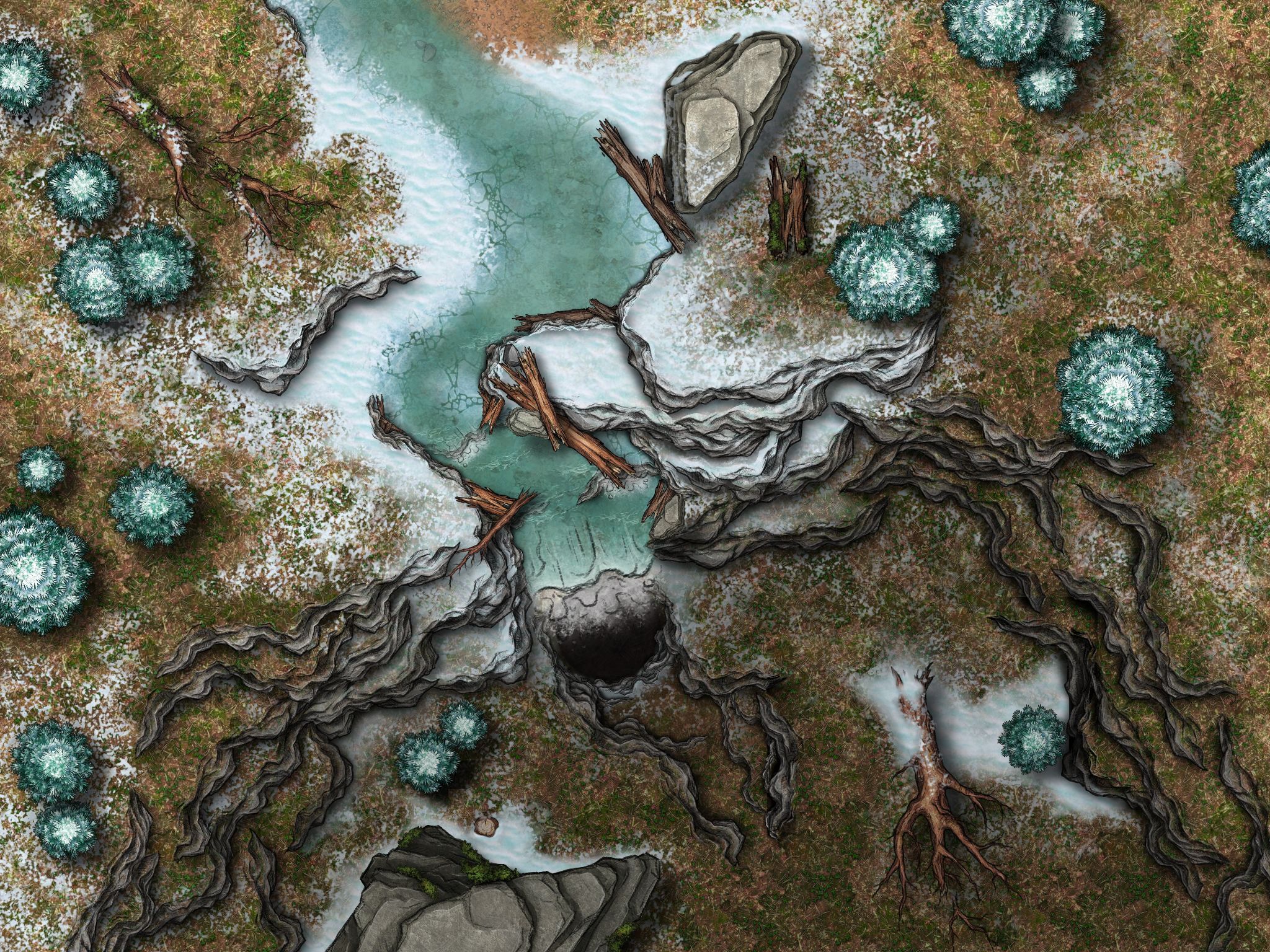 Snowy Falls | Inkarnate - Create Fantasy Maps Online
