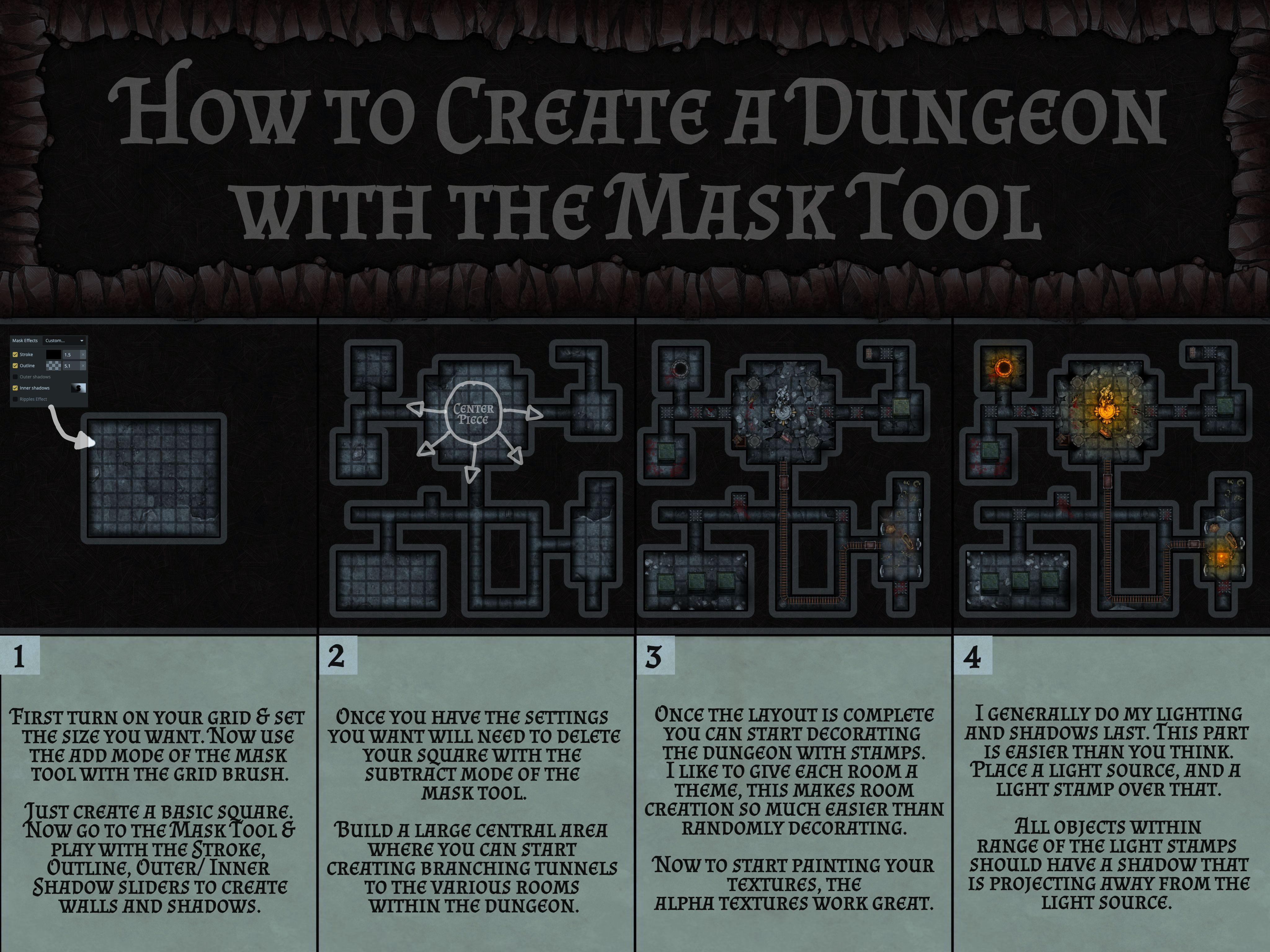 Guide: How to Create Dungeons with the Mask Tool | Inkarnate - Create ...