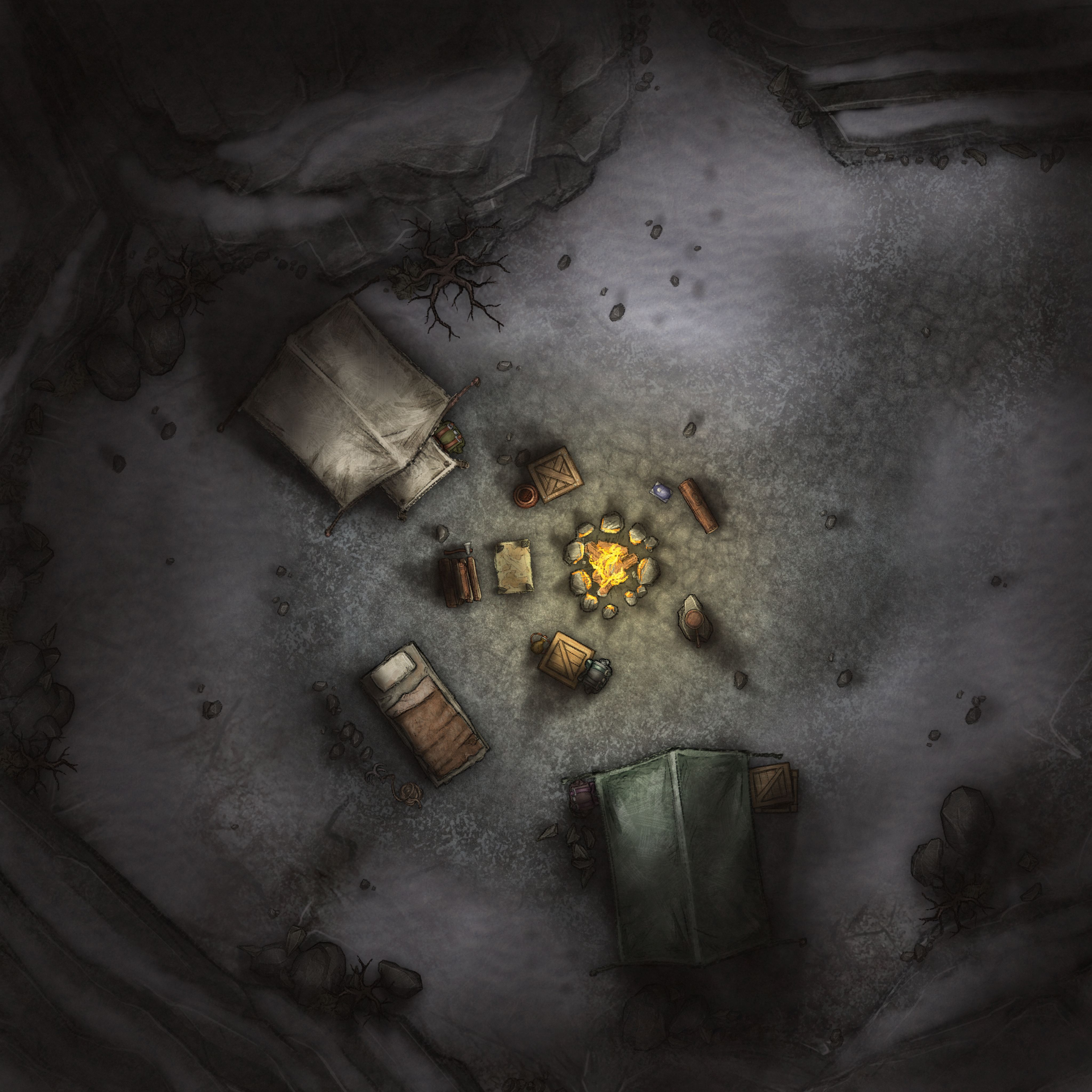 Campsite - Mountain Biome | Inkarnate - Create Fantasy Maps Online