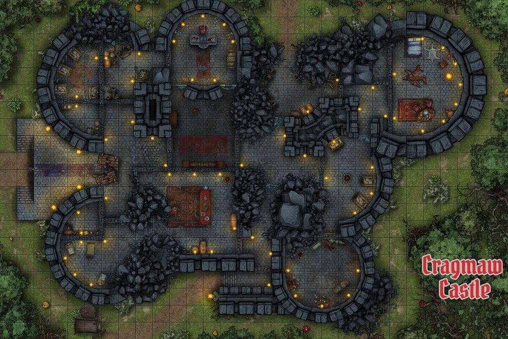 Cragmaw Castle (Night 20x30) [Lost Mine of Phandelver] | Inkarnate ...